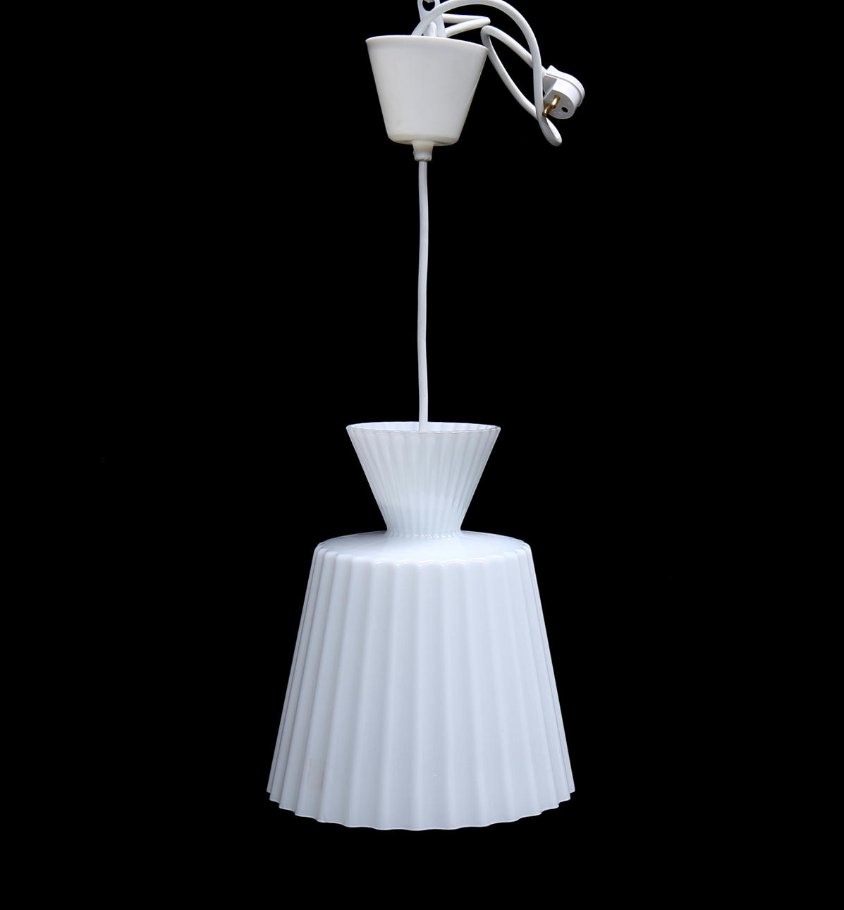 THOMAS SANDELL. Ceiling lamp, "Katerina", for Leucos, white glass ...