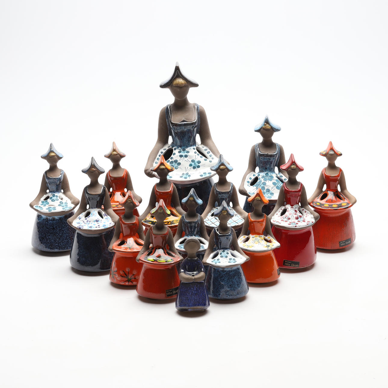 ULLA SKOGH. hahmoja, 15 kpl, keramiikkaa, JIE, Gantofta, Ruotsi ...