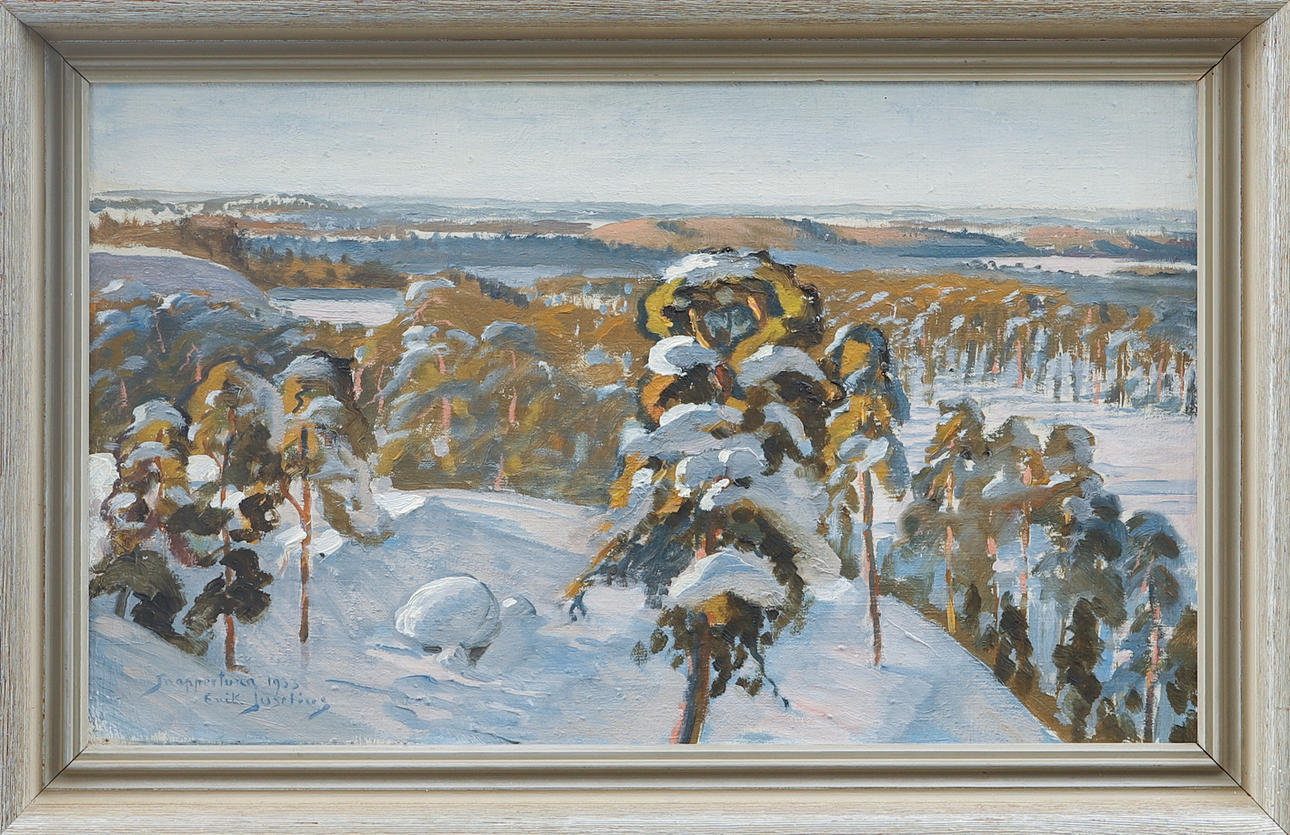 ERIK JUSELIUS. "Snappertuna", olja på duk, signerad och daterad 1933 ...