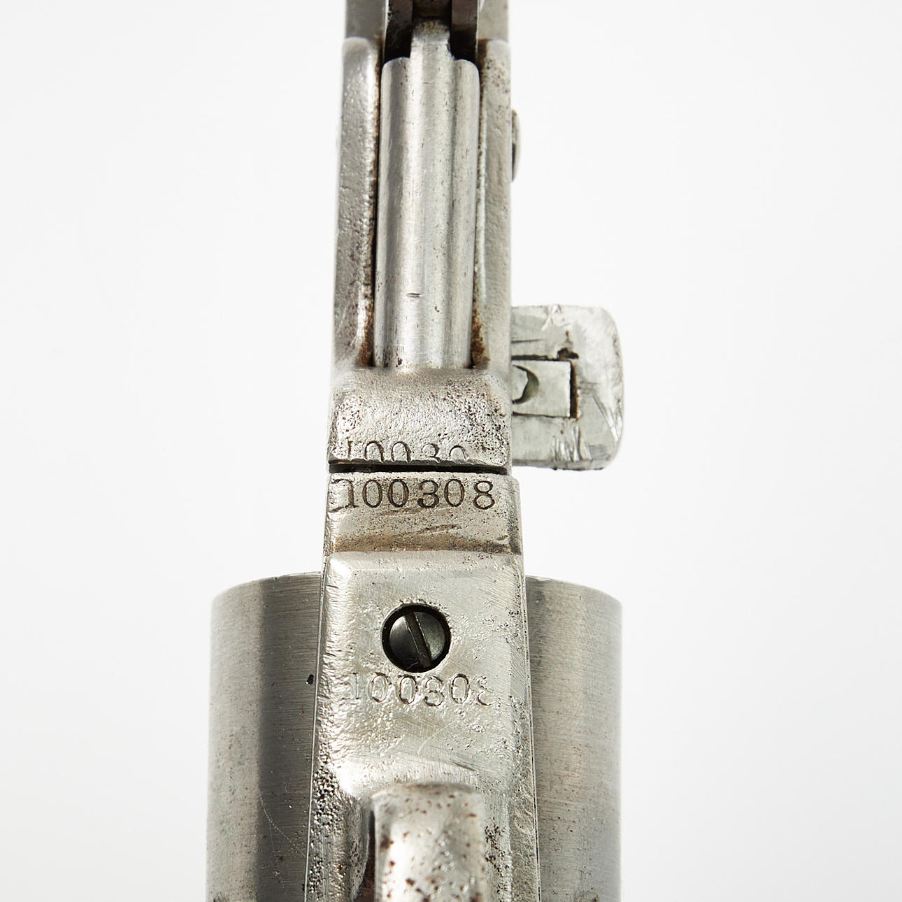 BLOCK LOCK REVOLVER, British made, circa mid 19th century, model 1849 ...