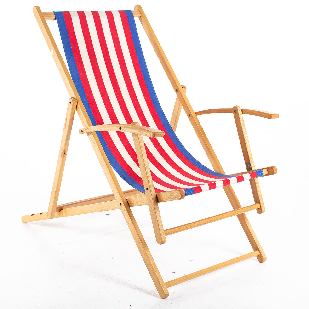 SOLSTOL, trä/tyg, 1900-talets mitt. Trädgård & Byggnadsvård ...