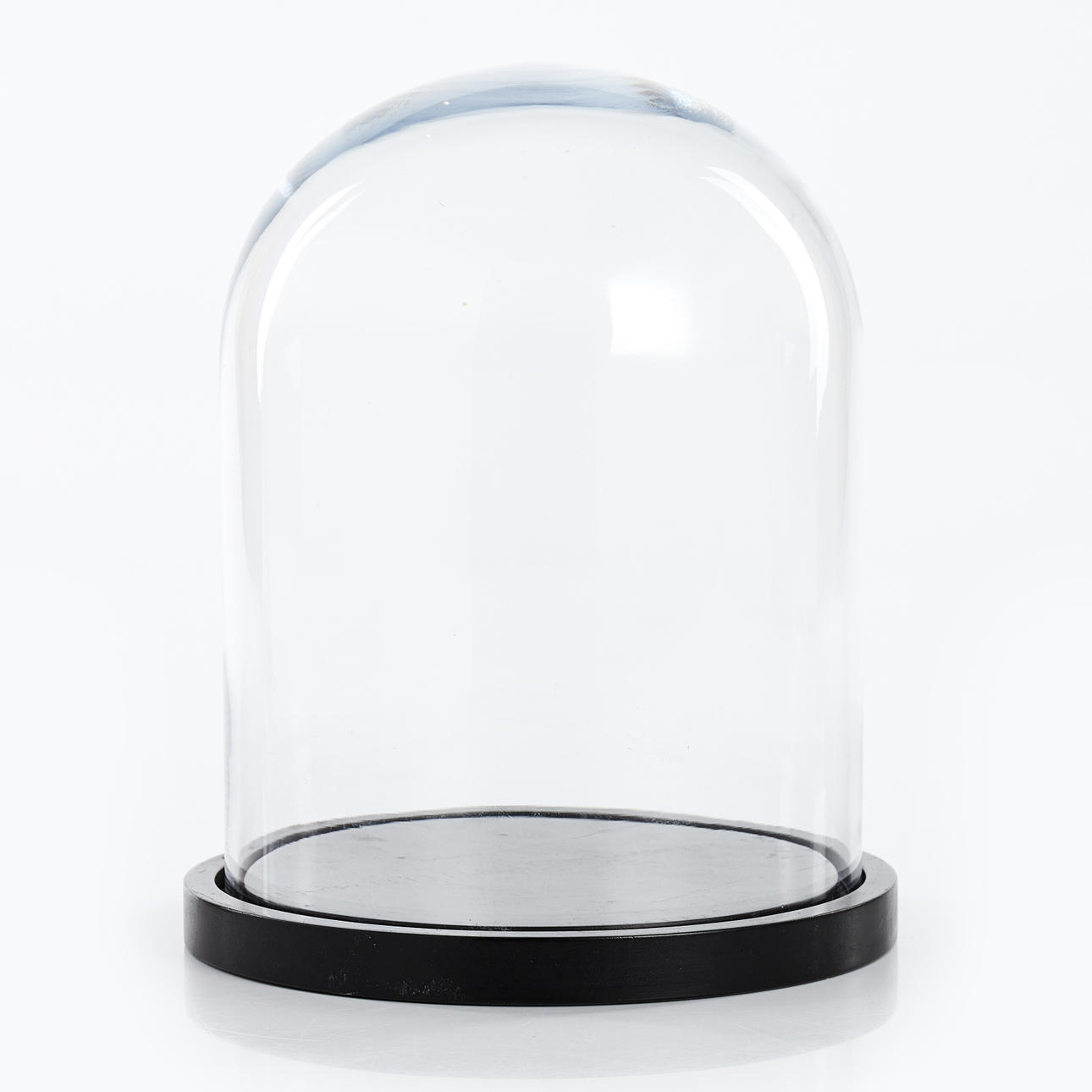 GLASKUPA, med träsockel. Glas - Bruksglas - Auctionet