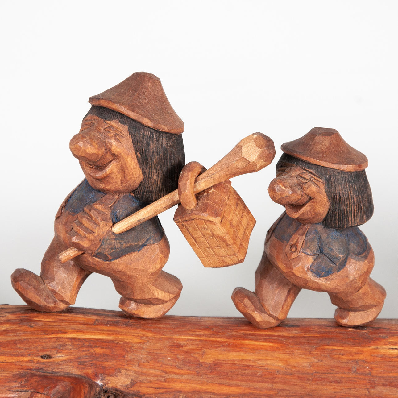 BENGT BRASK. WOOD CARVED TROLLS. 3 parts. Art - Sculptures & Bronzes ...