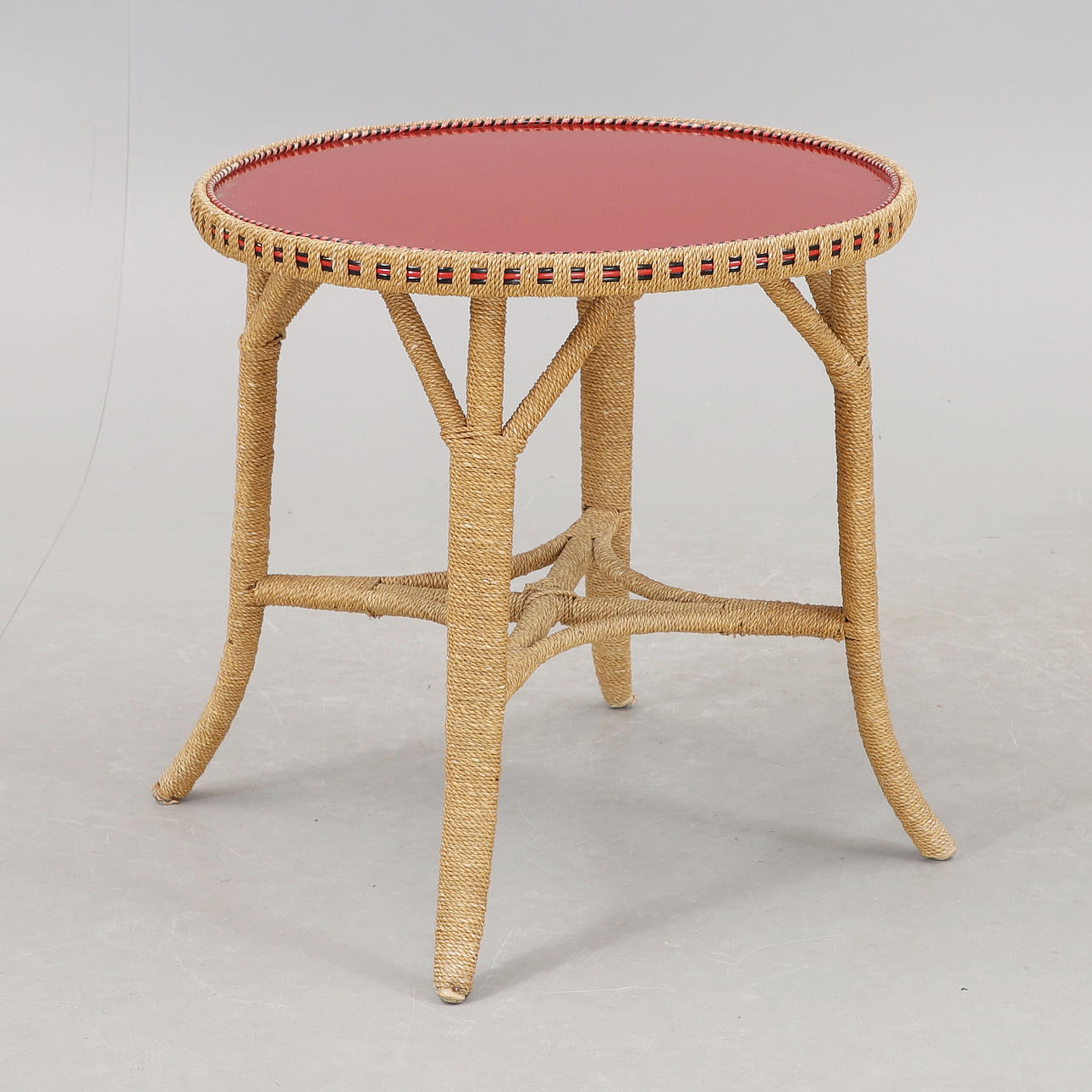 BORD, rotting, glas, 1950-tal. Möbler - Bord - Auctionet