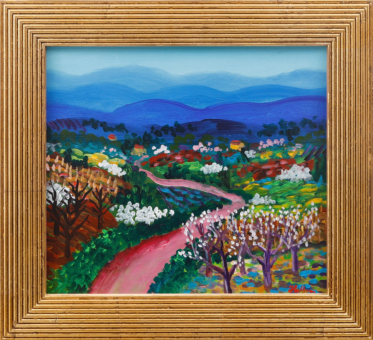 ANDERS HULTMAN. "Körsbärsträd Toscana". Olja på pannå, signerad. Konst ...