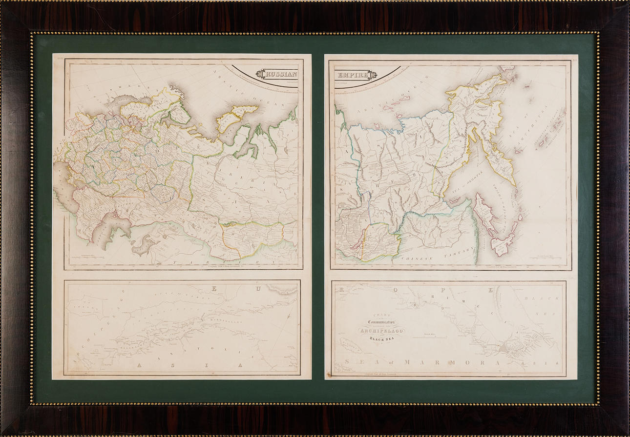 LARGE MAP OF RUSSIA AND TURKEY BY LIZARS, Edinburgh 1828. Böcker ...