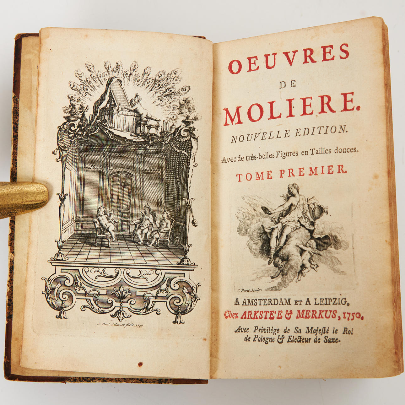 MOLIÉRE. Oeuvres de Moliere. Nouvelle Edition. 1750, and one other, 5 ...