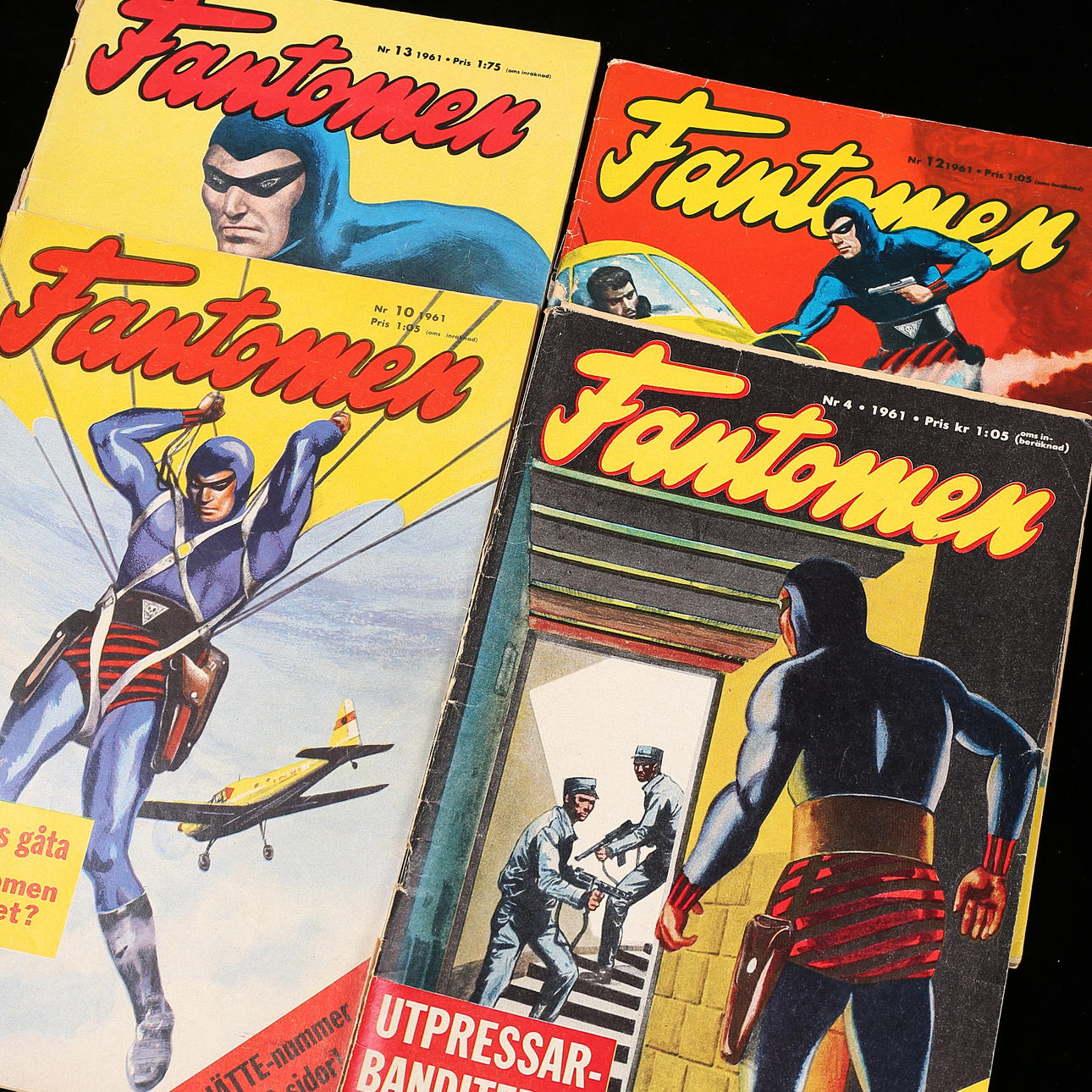 FANTOMEN, serietidning, 4 st, 1961. Leksaker - Serietidningar - Auctionet