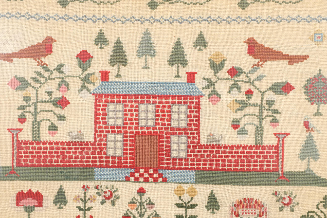 LARGE VICTORIAN SAMPLER - SARAH PHILLIPS, 1860. Carpets & Textiles ...