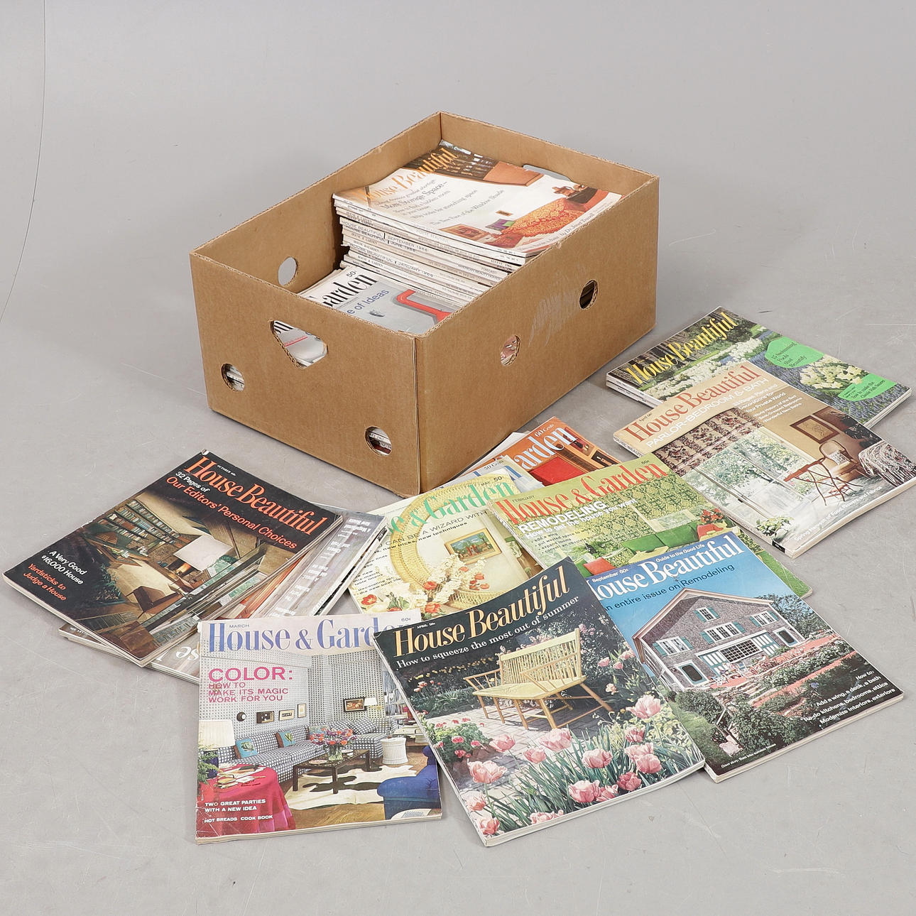 TIDSKRIFTER, parti, "House Beautiful" och "House & Garden", USA, 1960 ...