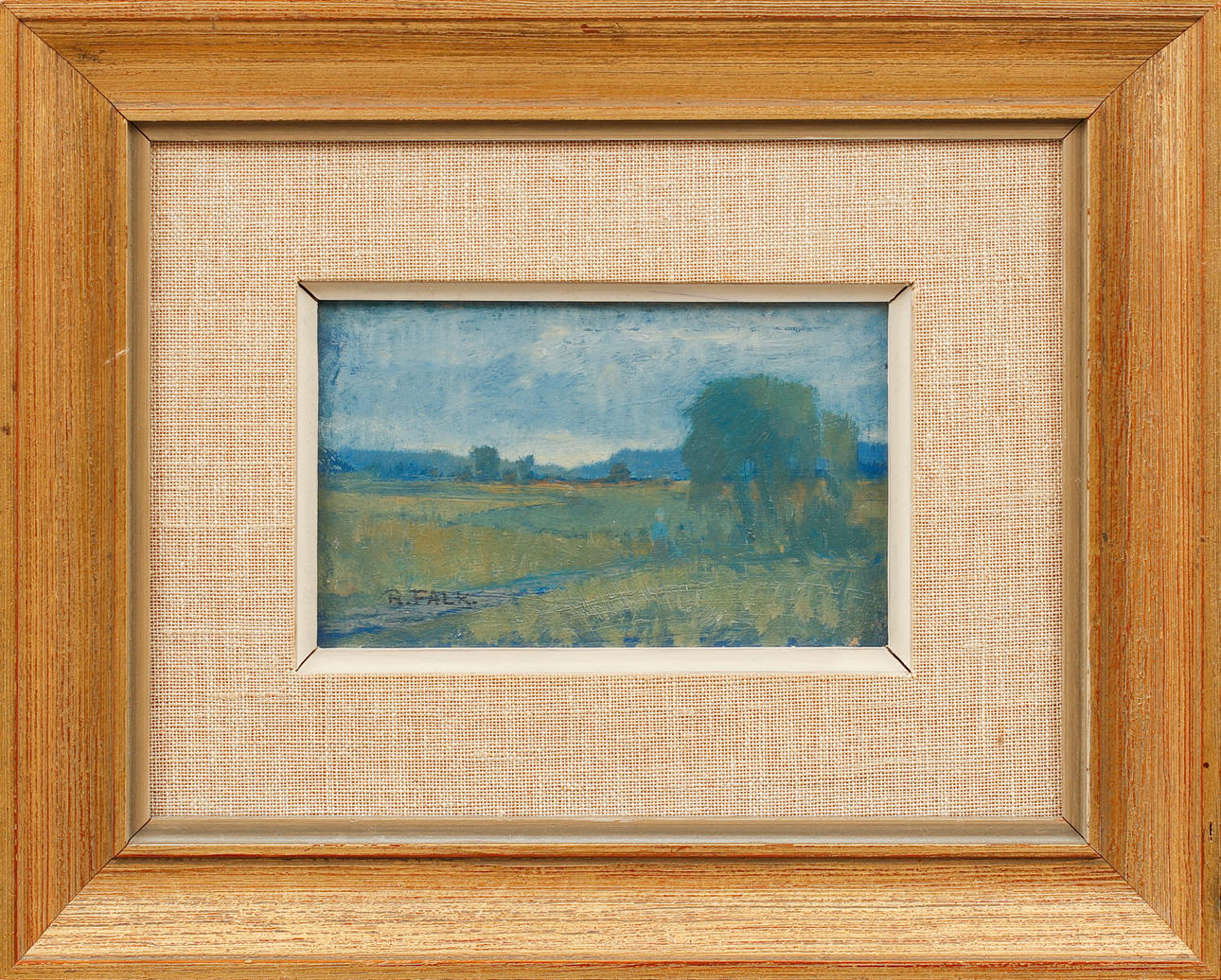 RAGNAR FALK. Landskap, olja på pannå, signerad. Konst - Måleri - Auctionet