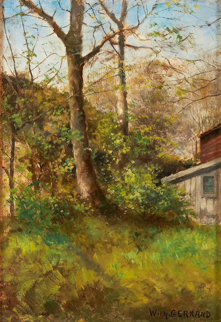 WILHELM GERNANDT (1863-1920). Skir sommargrönska, signerad Wilh ...