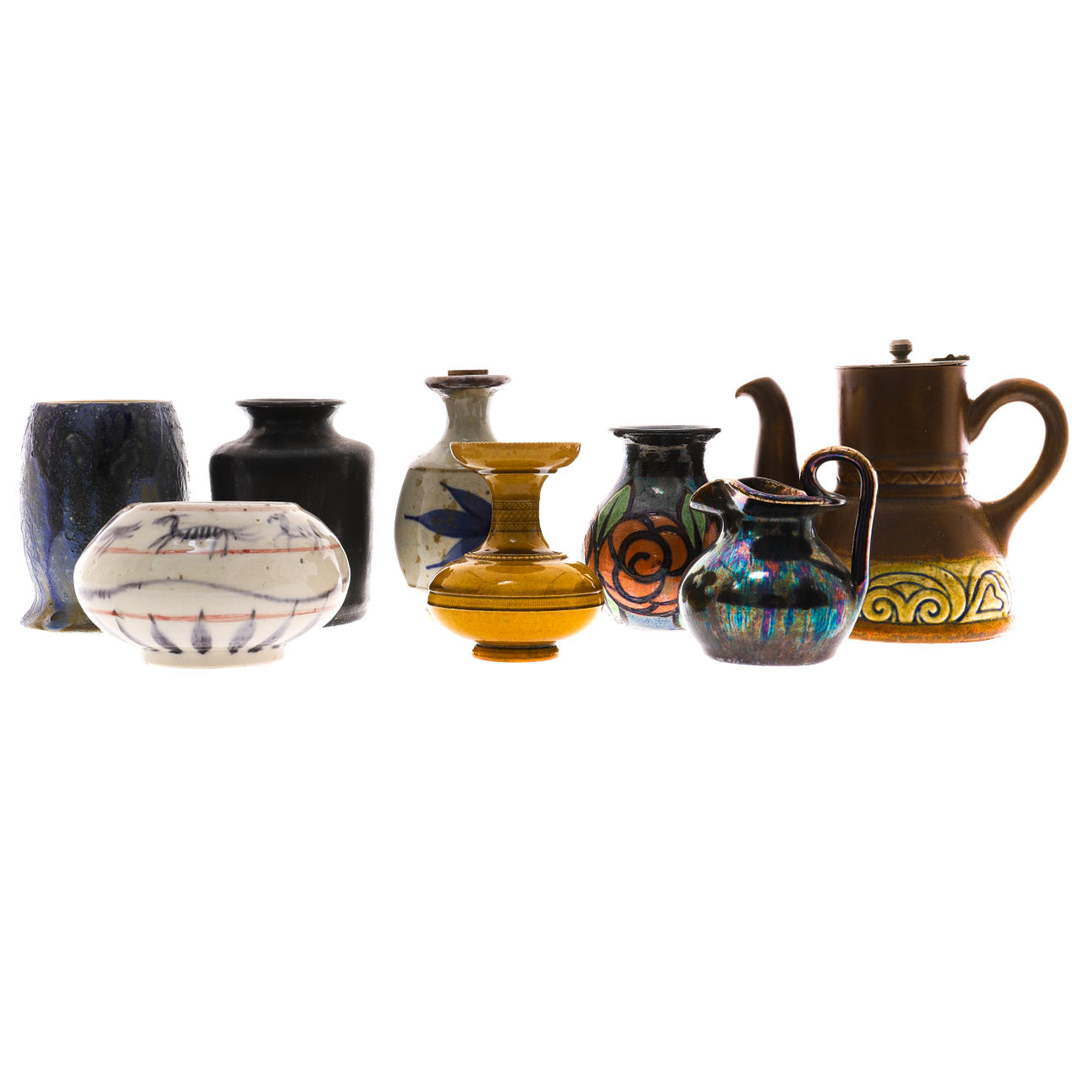 A RENE NICOLE ART DECO POTTERY BALUSTER SHAPE VASE, CIRCA 1930'S ...