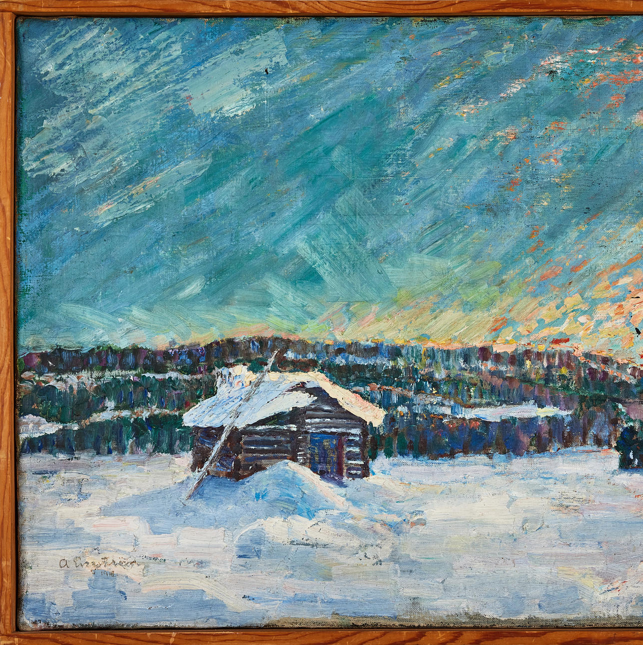ALBERT ENGSTRÖM. "Landskap". Konst - Måleri - Auctionet