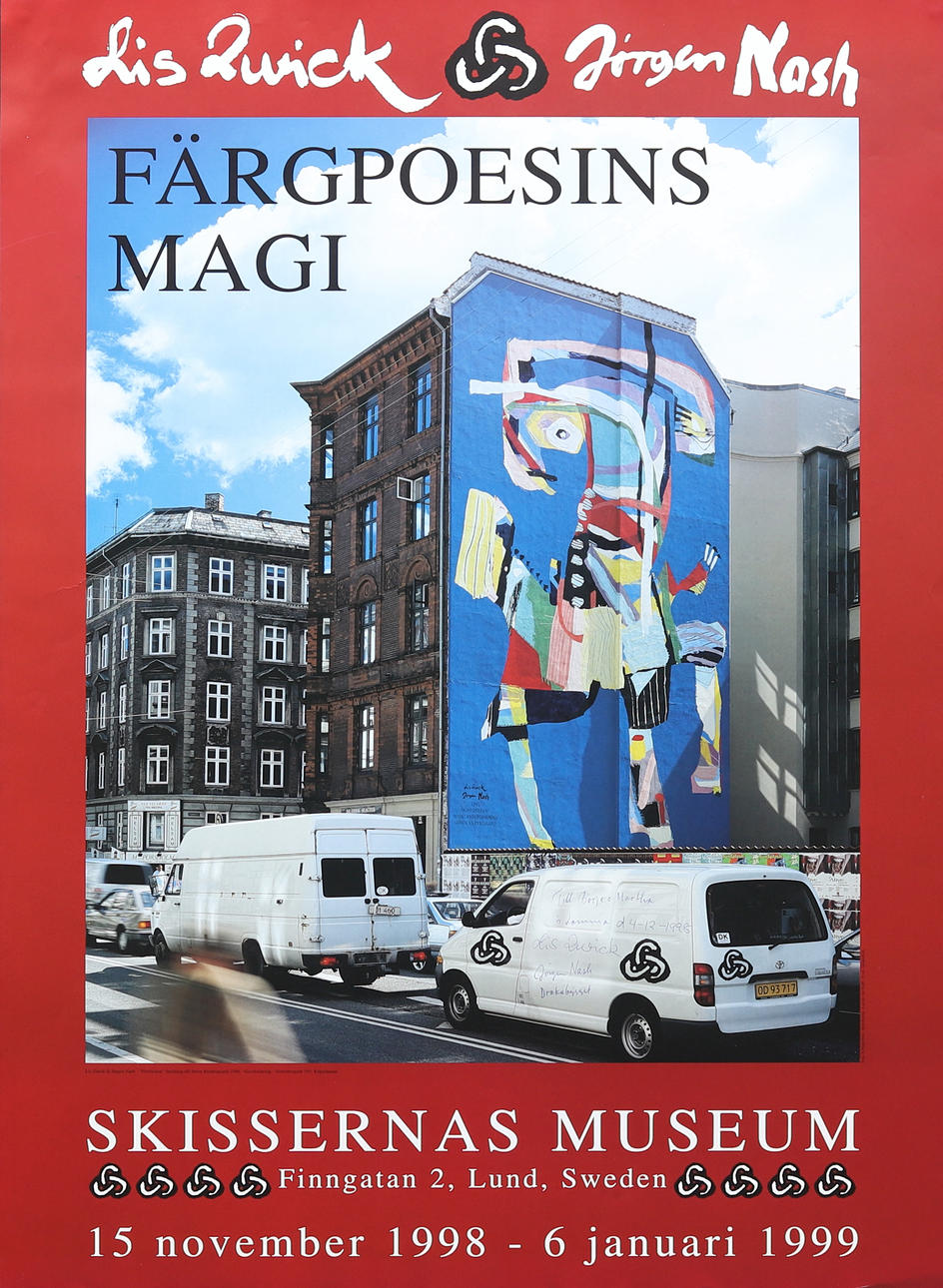 UTSTÄLLNINGSAFFISCH, Lis Zwick, Jörgen Nash, Färgpoesins magi ...