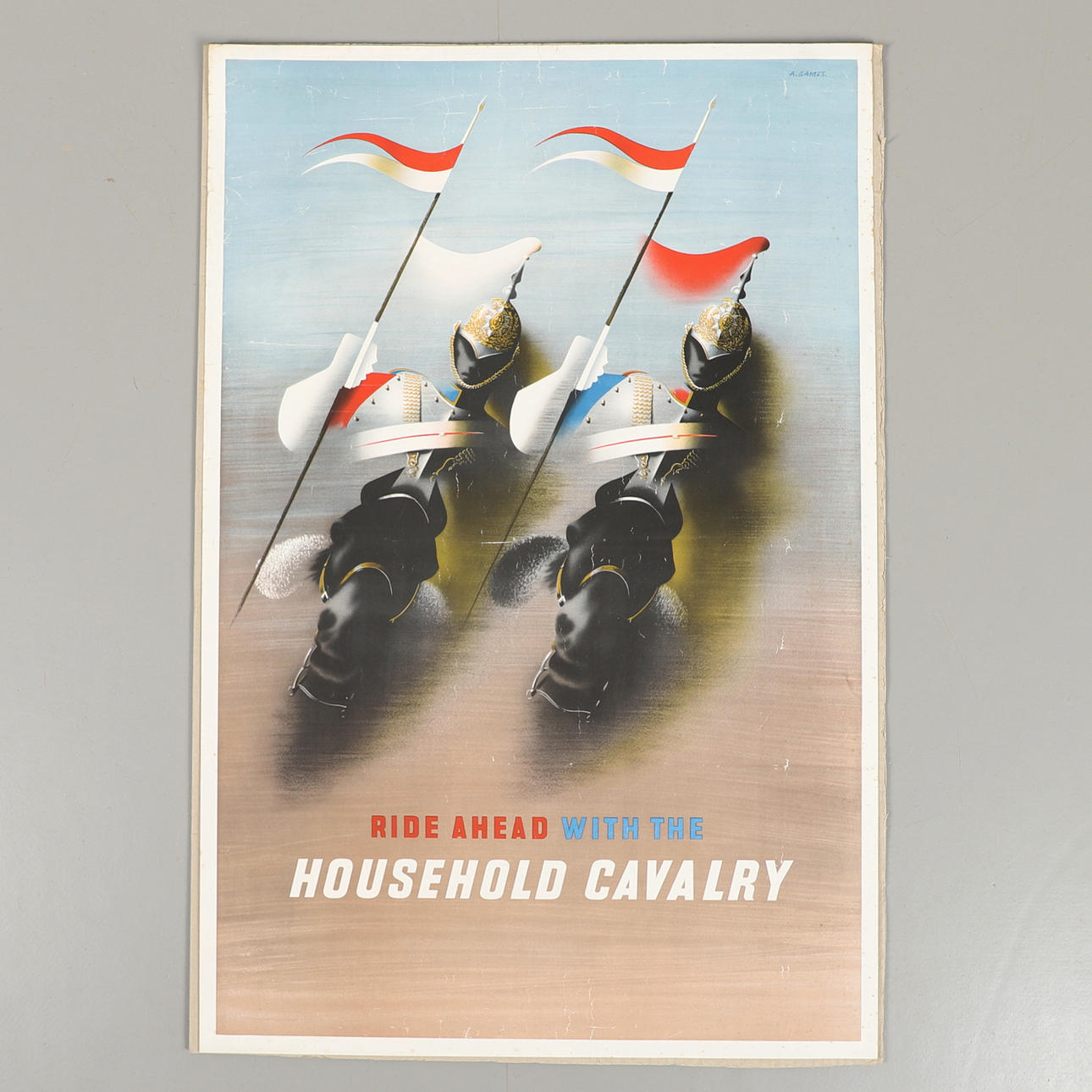 A HOUSEHOLD CAVALRY POSTER BY ABRAM GAMES (1914-1996). Art - Engravings ...