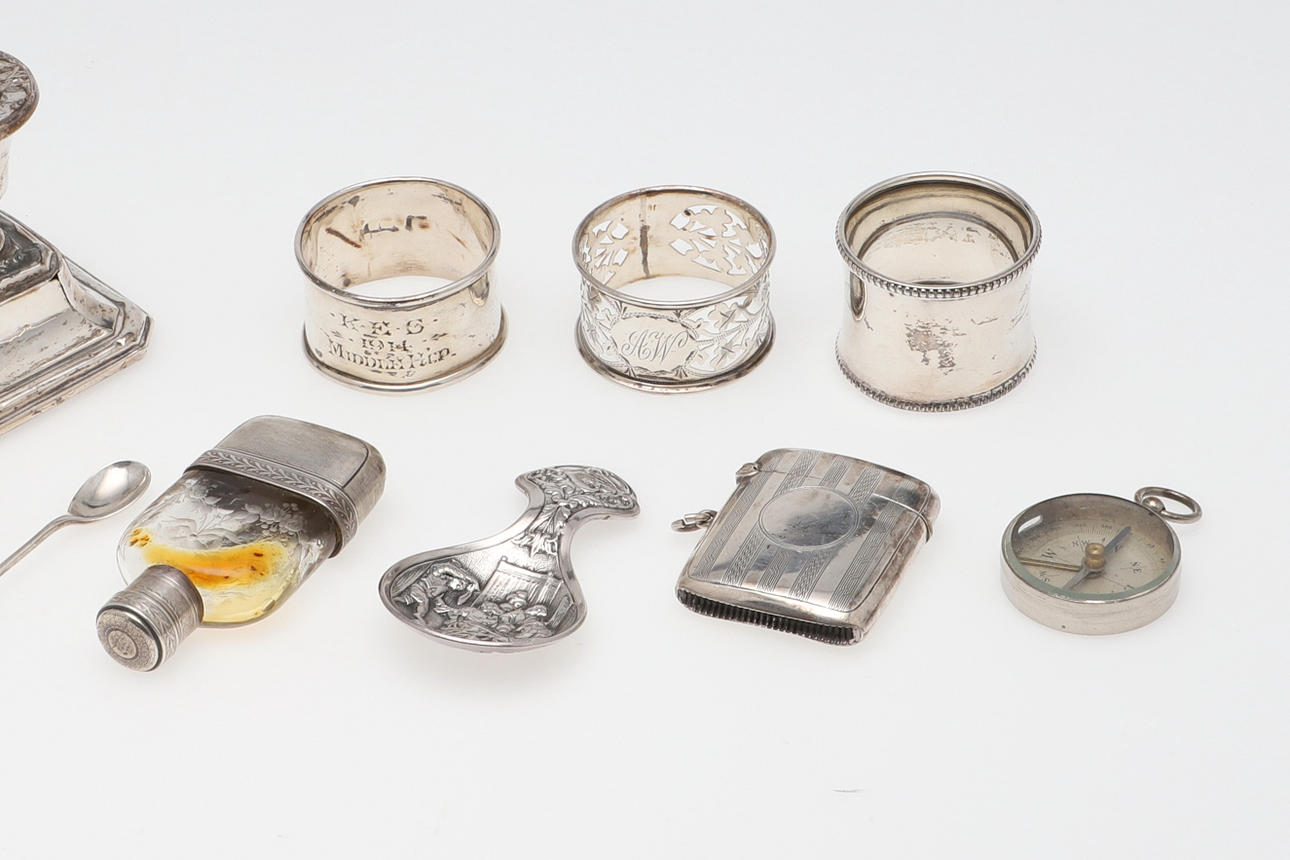VARIOUS ASSORTED SILVER ITEMS. Silver & Metals - Silver - Auctionet