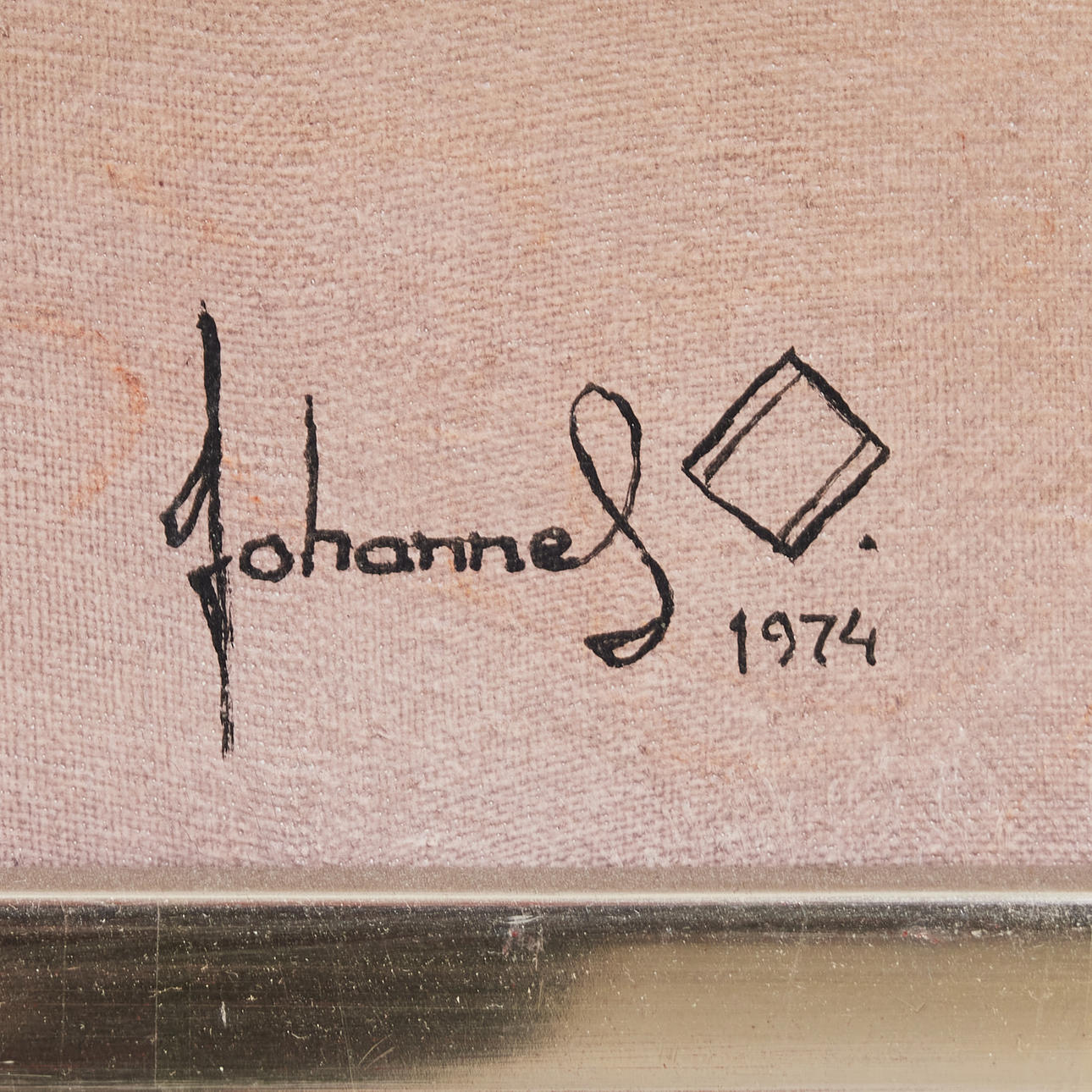 JOHANNES OLSSON (1945). Komposition, olja på duk, signerad och daterad ...