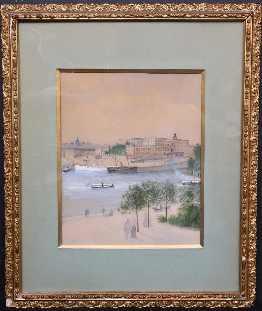 ANNA BILLING. Stockholms slott. Blandteknik, signerad Anna Billing ...