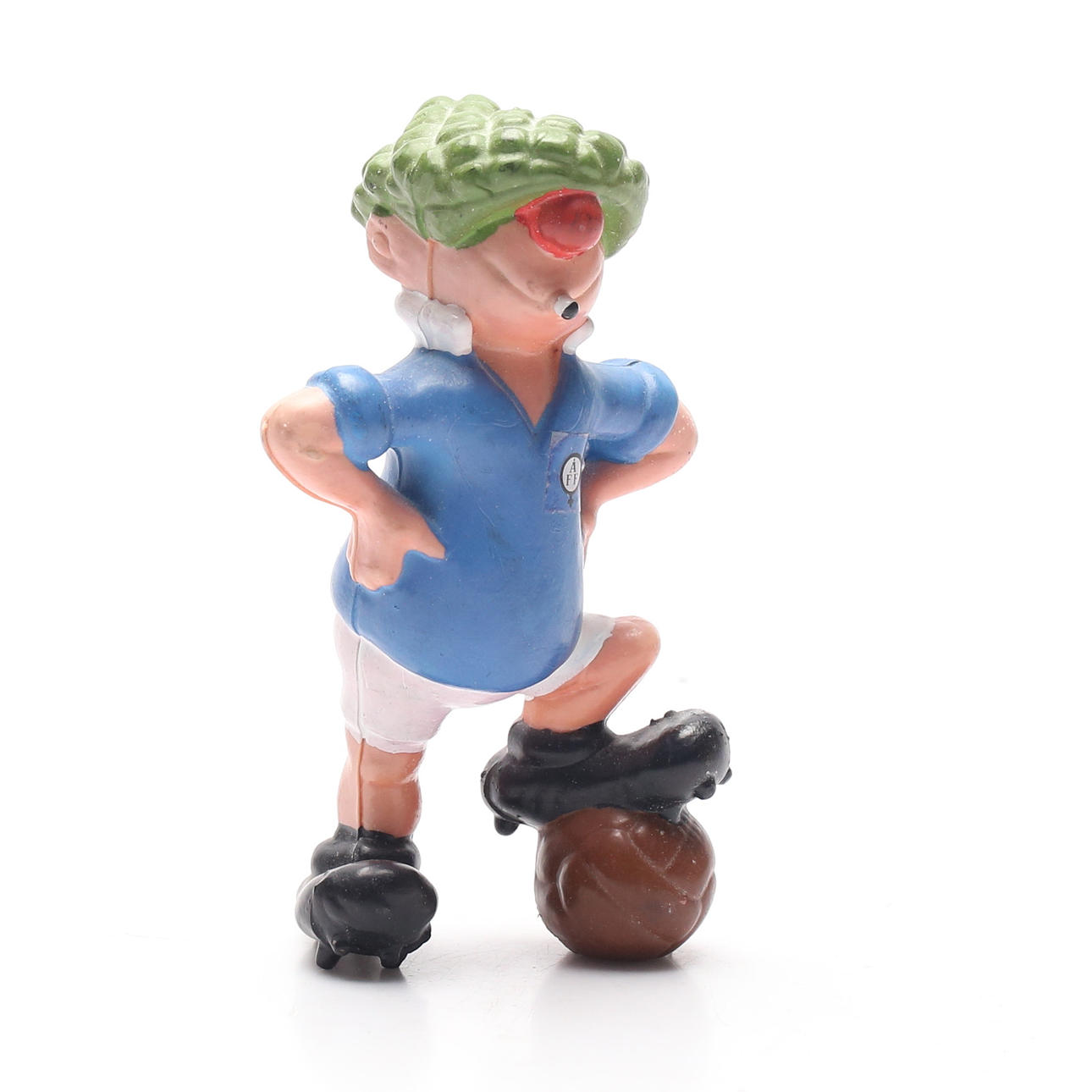 FIGUR, gummi, Tuffa Viktor med Åtvidabergs FF, ÅFF matchställ, 1900-tal ...