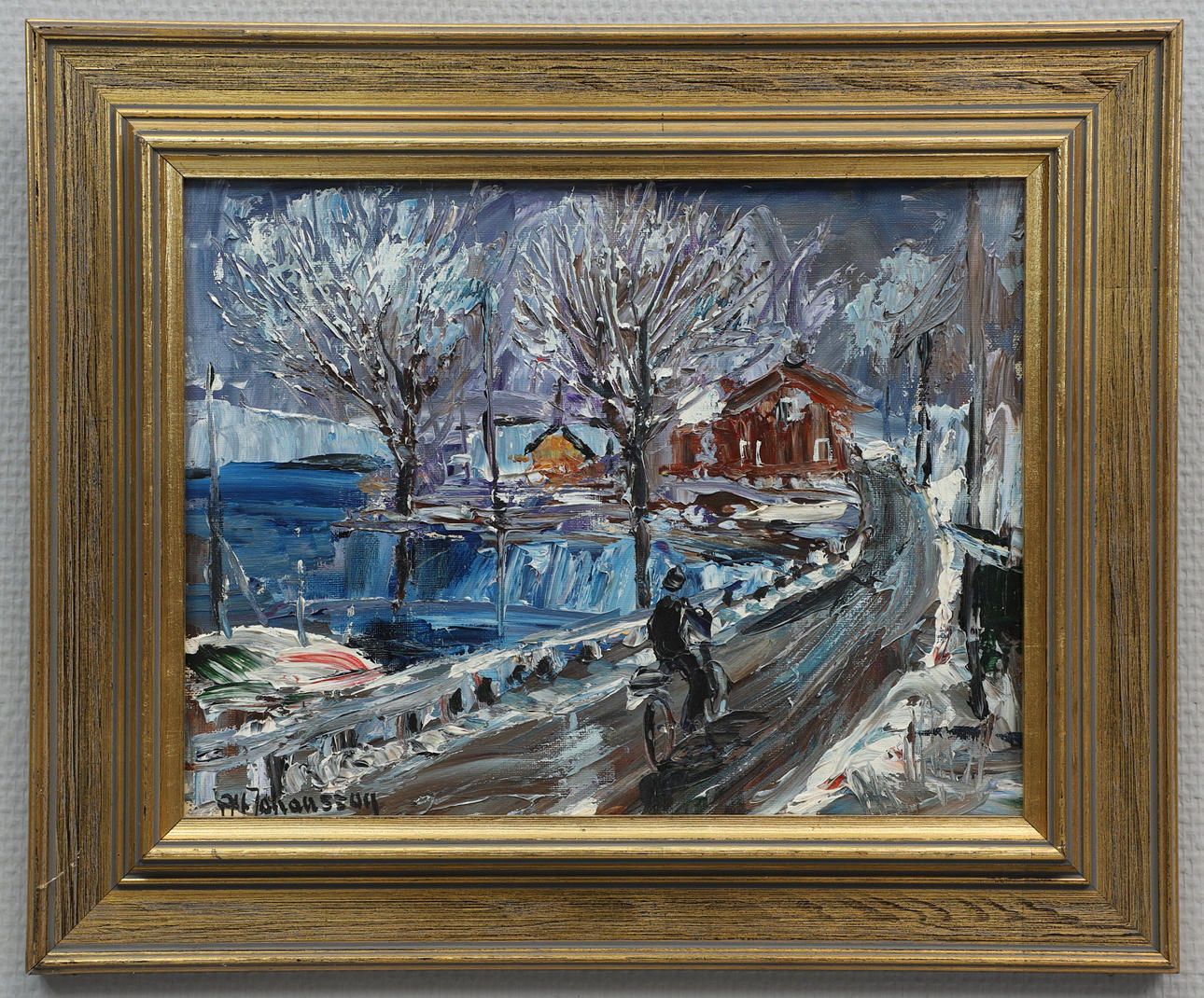 ALF JOHANSSON. Olja på duk, "Vinter Bohuslän", signerad. Konst - Måleri ...