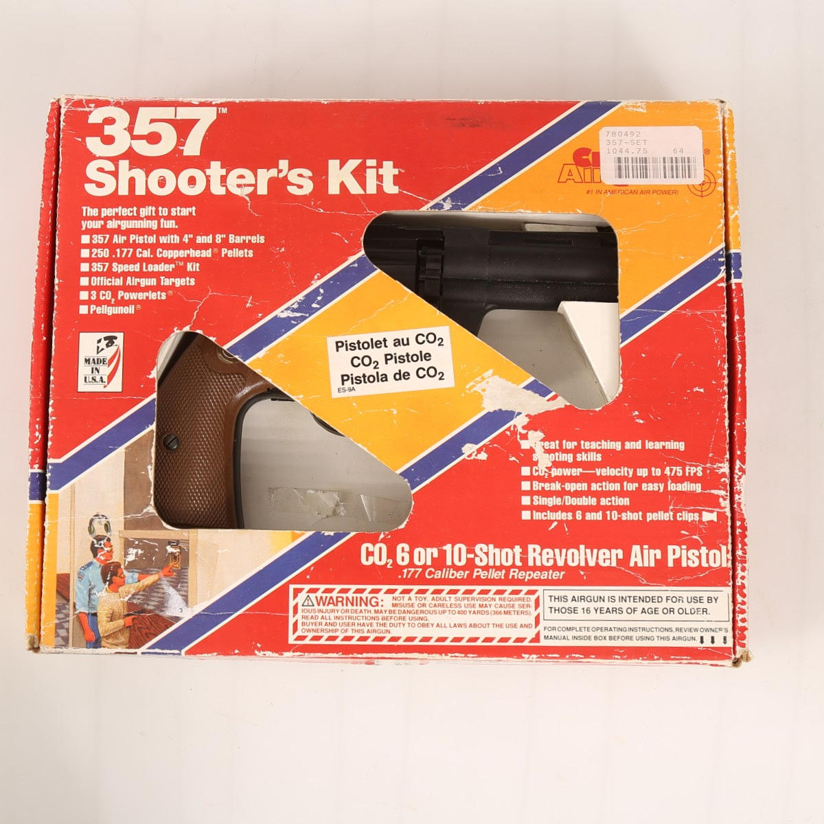 LUFTPISTOL, SET, Crossman 357 shooters kit i originallåda med extra ...