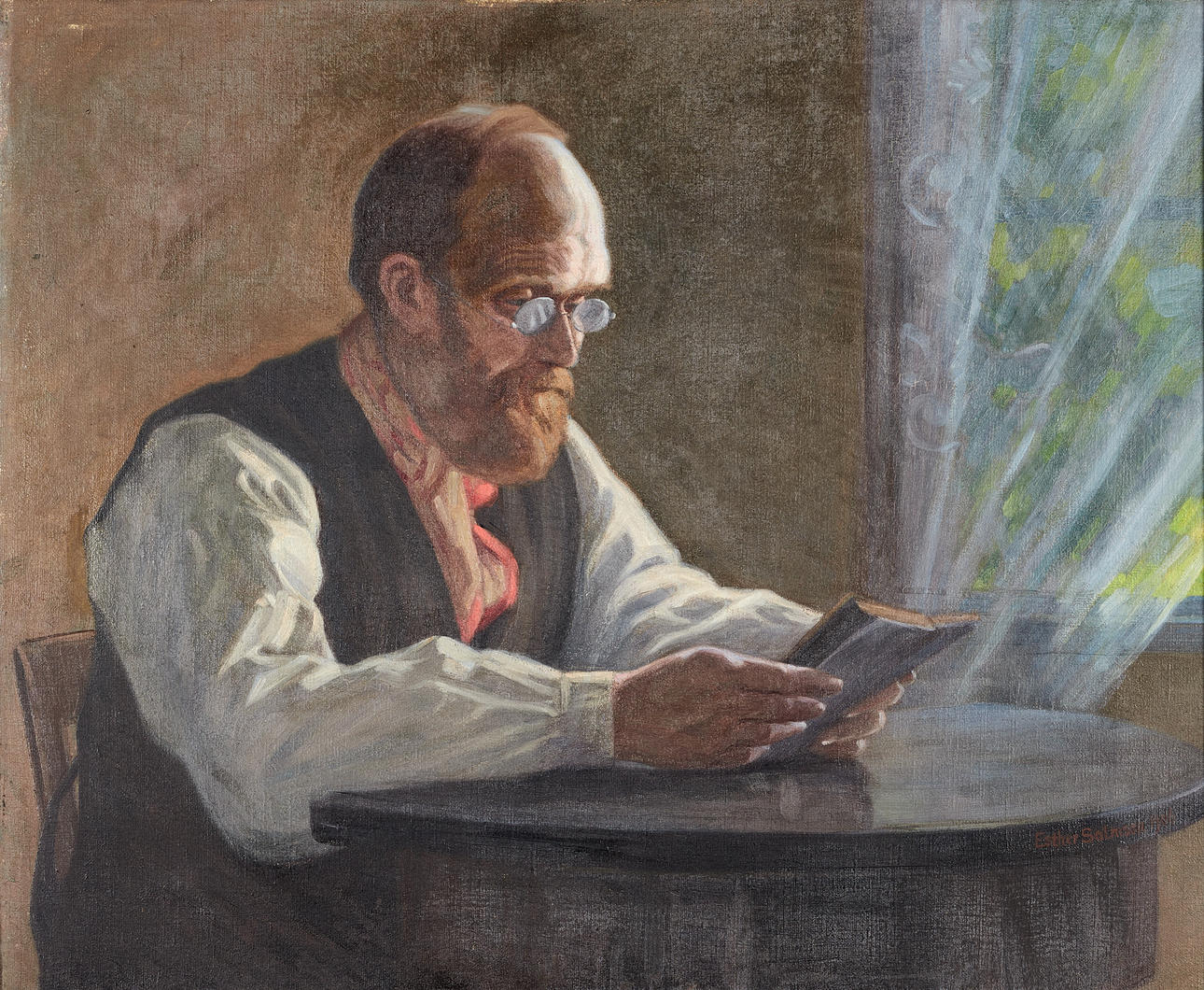 ESTHER SALMSON (Malmö 1877-1966 Stockholm): Fadern, signerad och ...