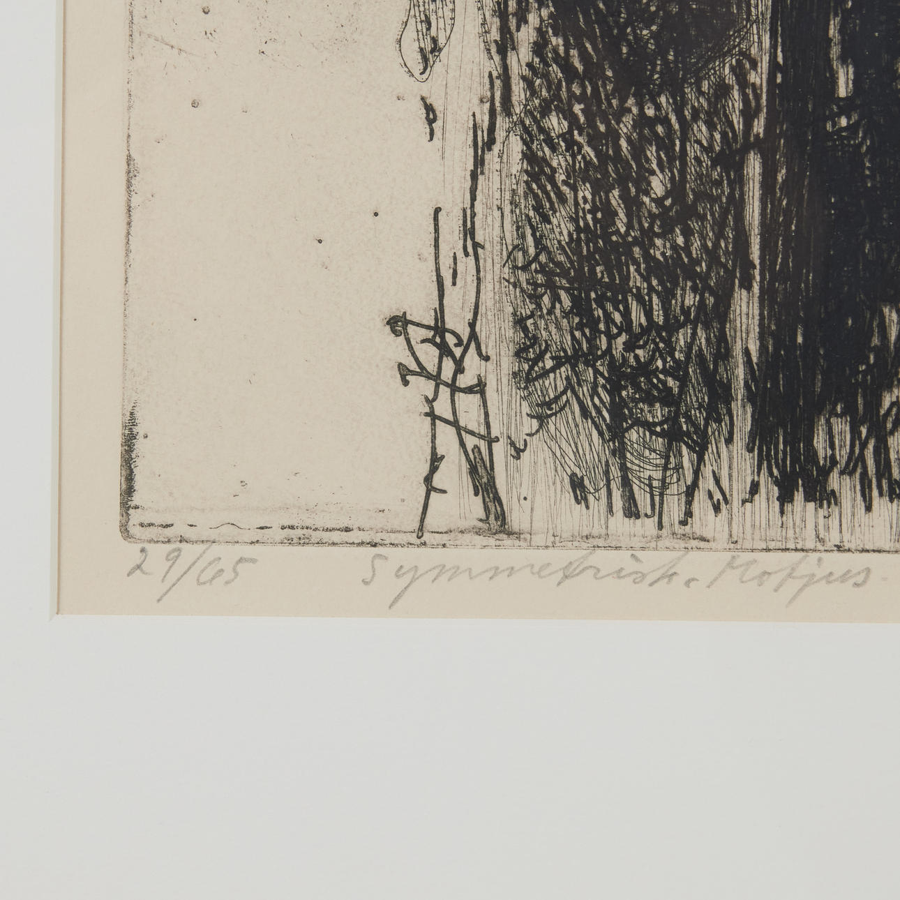 TORSTEN RENQVIST. "Symmetrical backlight", etching, signed and dated ...