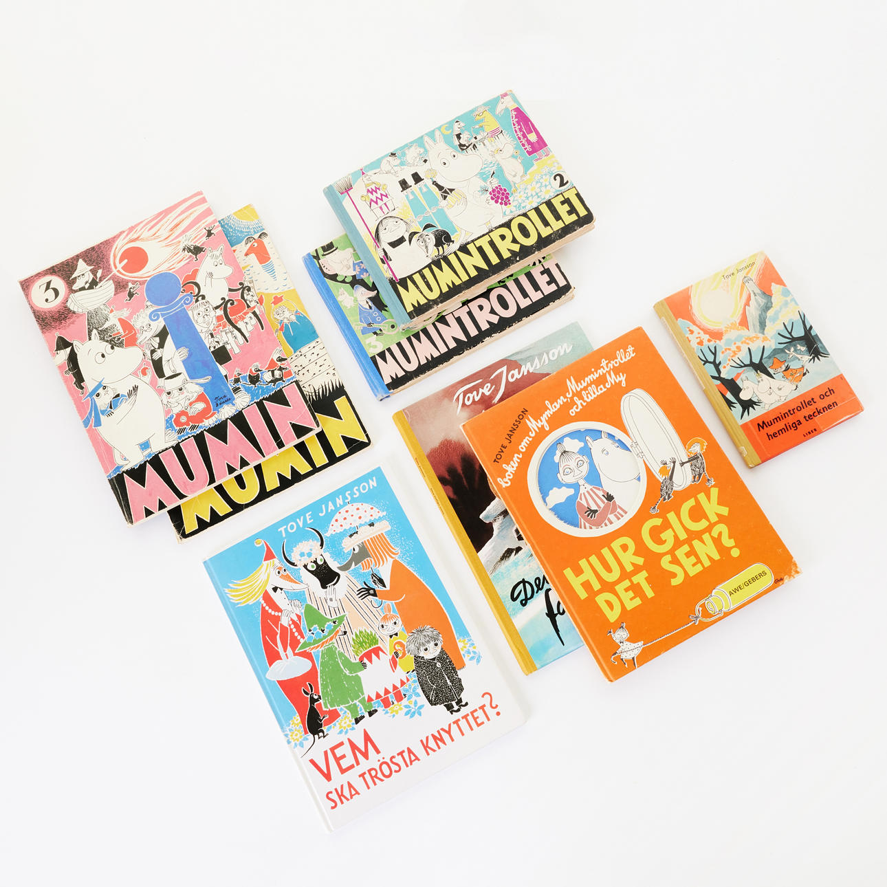 TOVE JANSSON. böcker och serier, 8 st, Mumintrollet 2 (1957 ...