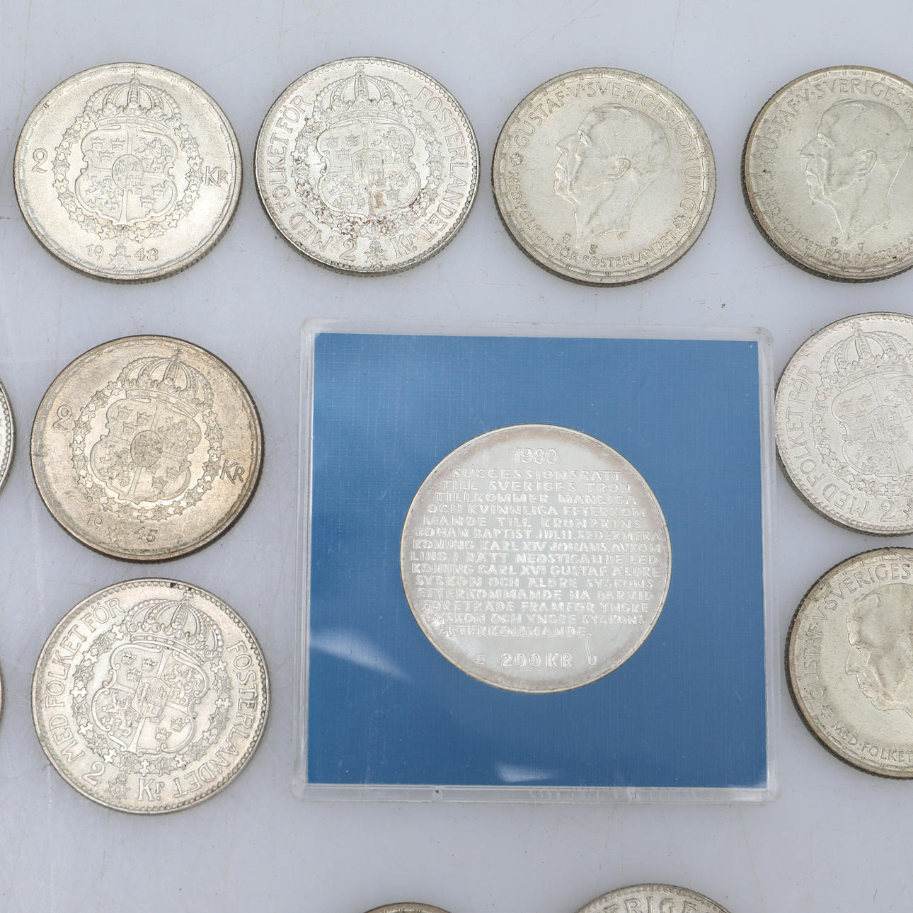MYNT, silver, ca 252 gram. Mynt, Medaljer & Frimärken - Mynt & Sedlar ...