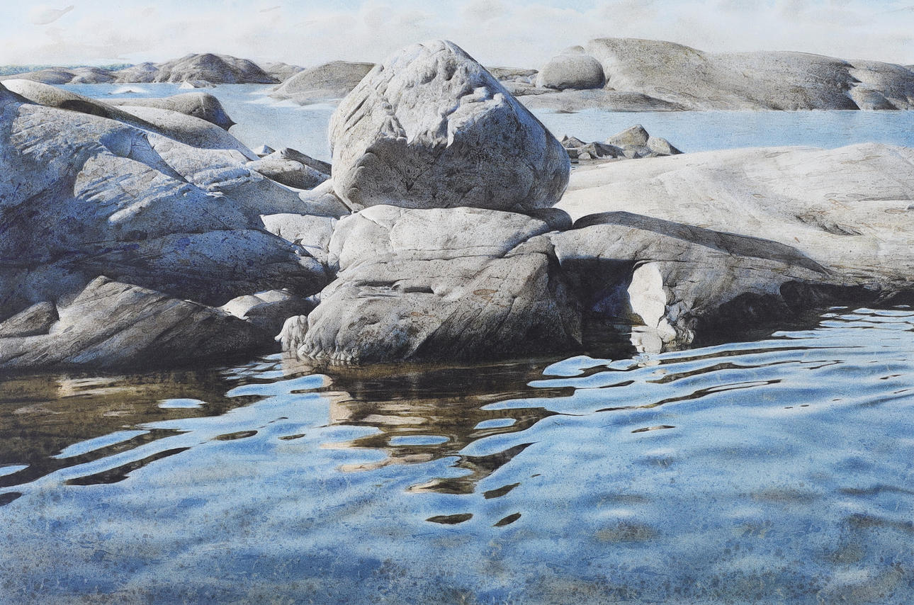 STANISLAW ZOLADZ. Klippor, färglitografi, numrerad 13/290, signerad ...