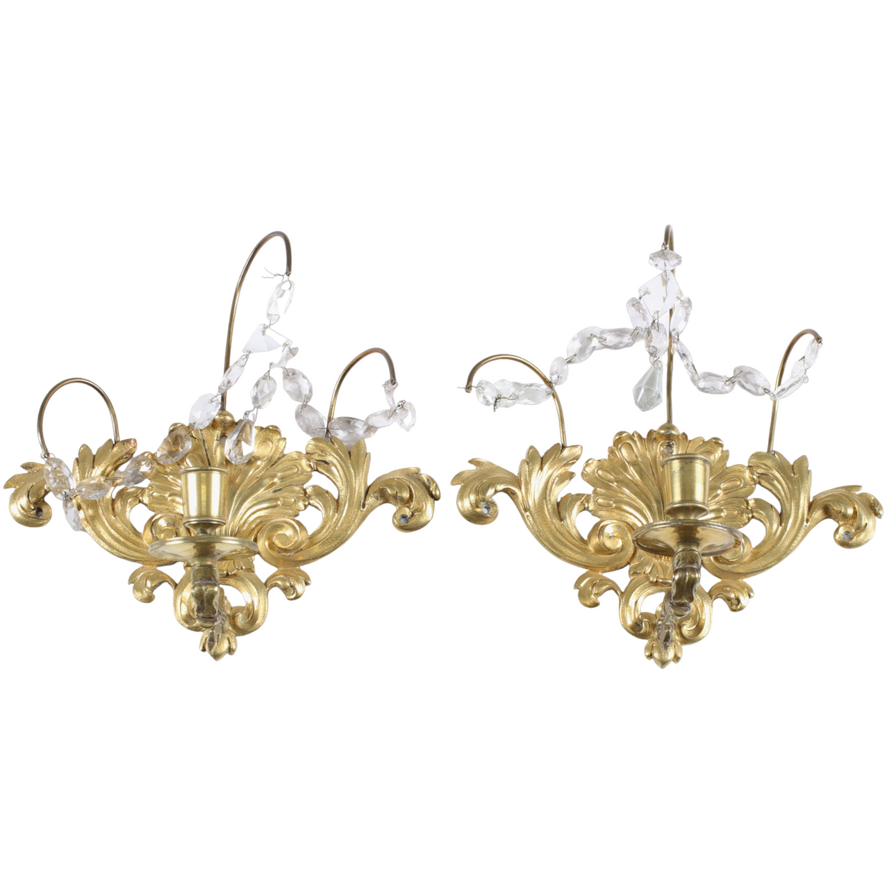 VÄGGLAMPETTER, ett par, brännförgyllda, 1900-tal. Belysning & Lampor ...