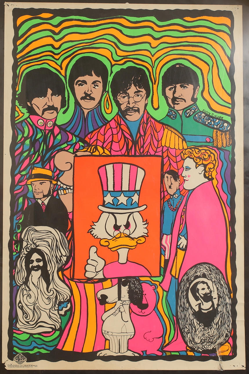 DAN SHUPE. Efter, poster, Beatles, 1968. Konst - Grafik - Auctionet