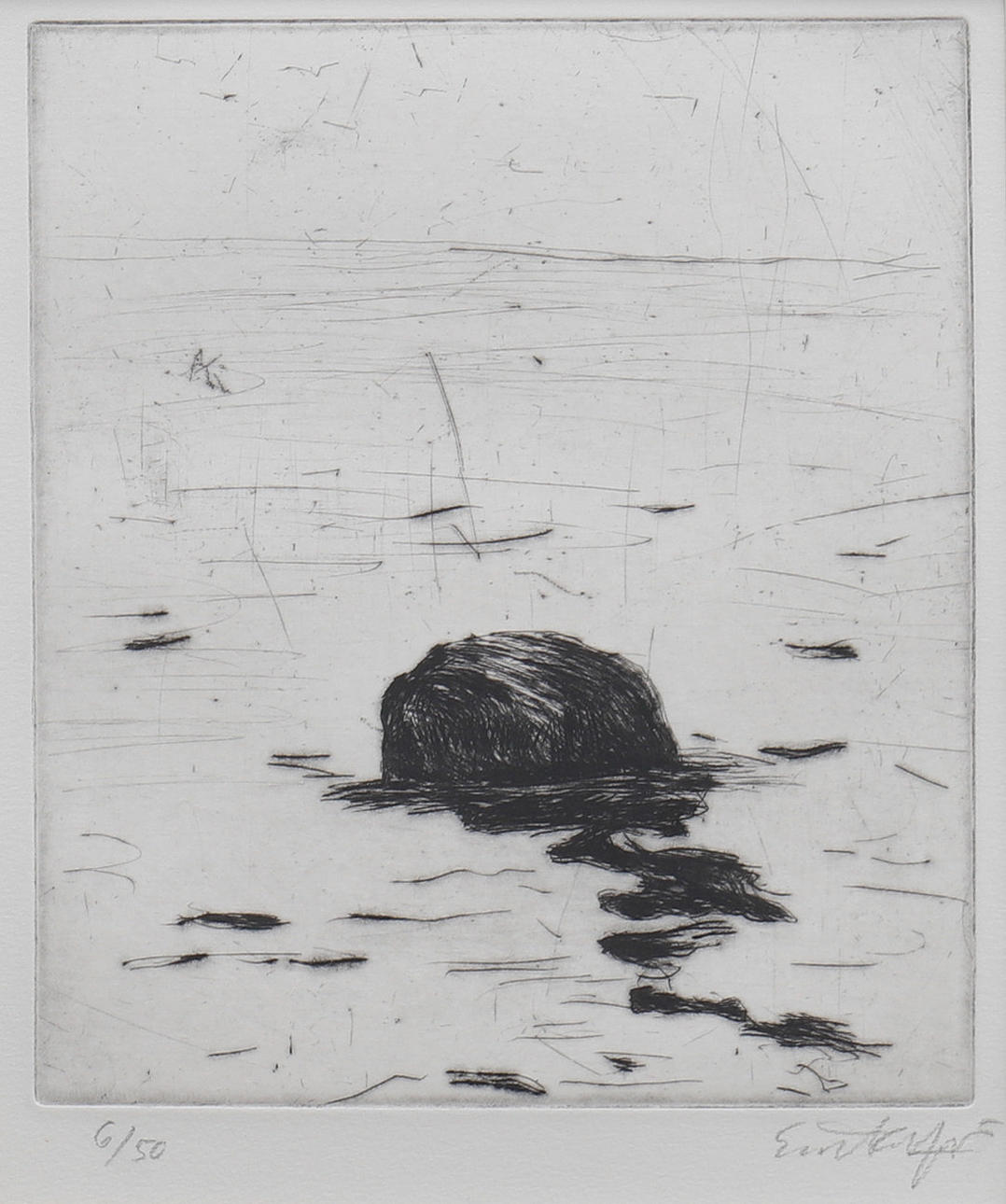 EVERT LUNDQUIST. "VID SUNDET". Konst - Grafik - Auctionet