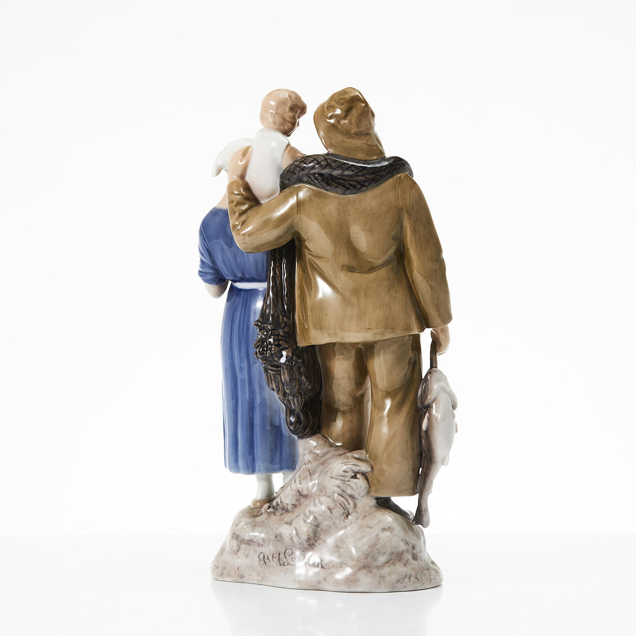 BING & GRÖNDAL. "Fisher Family", Axel Locher, porcelain, marked on the ...