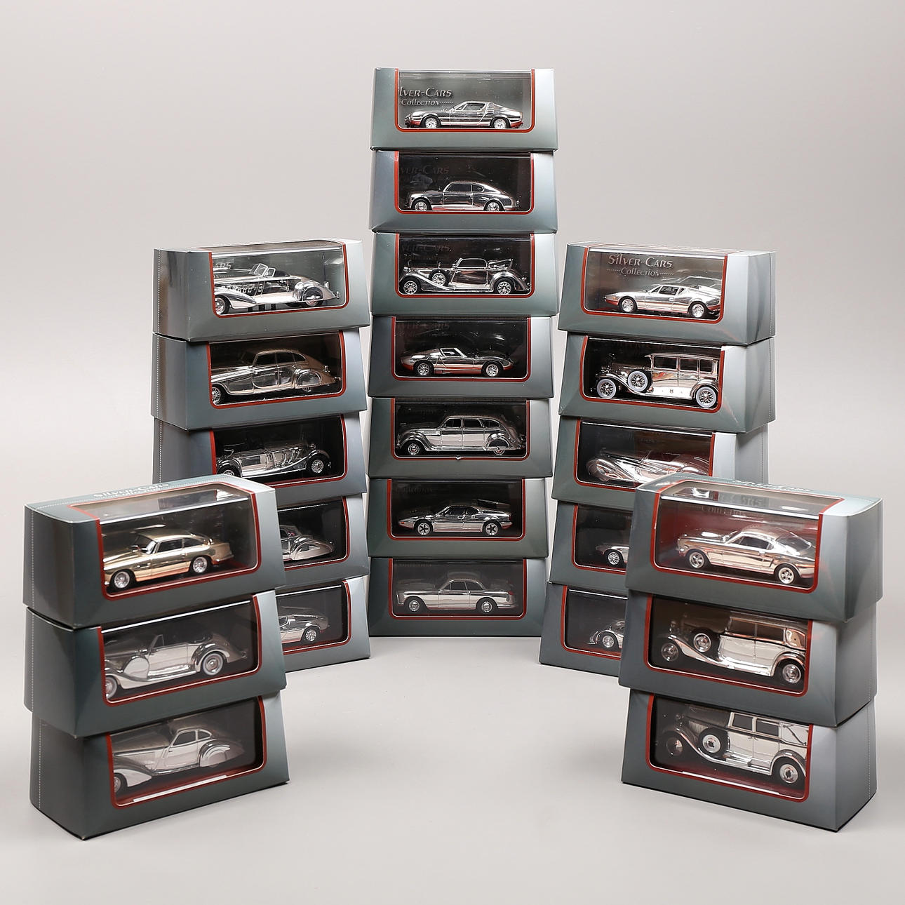 MODELLBILAR, 23 st, Silver-Cars Collection, Atlas, 2000-tal. Leksaker ...