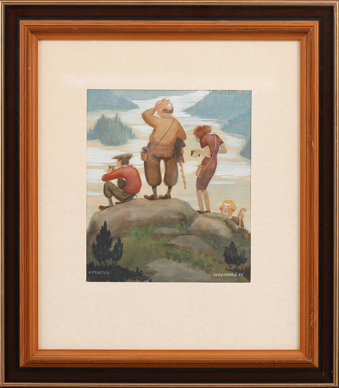 HARALD SKOGSBERG. "Utsikten", akvarell, signerad. Konst - Måleri ...