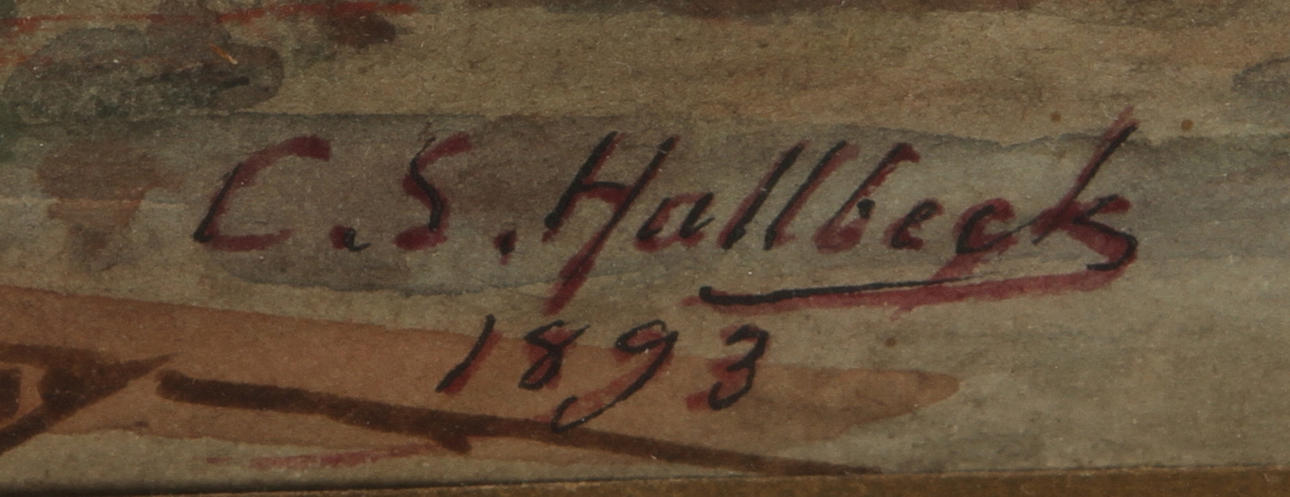 CARL SVANTE HALLBECK. Karlstens fästning, akvarell, signerad 1893 ...