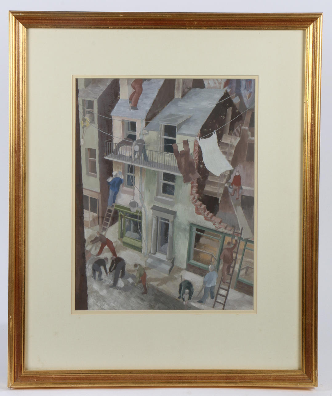 ROD WARBRICK (BRITISH, B.1933) 'RESTORATION OF LIVERPOOL. Art ...