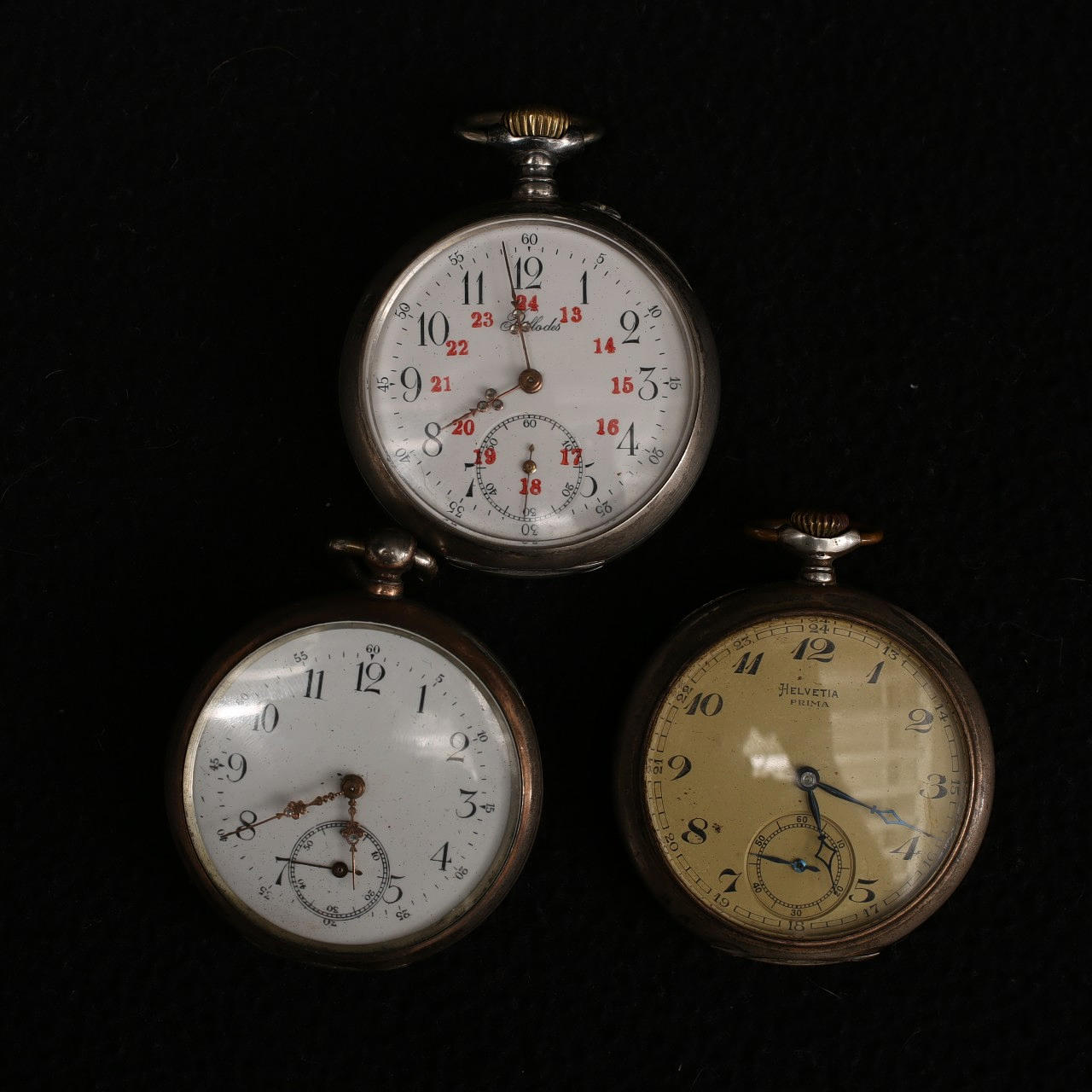 POCKET WATCH silver, including Helvetia Prima, Billodes, a total of 3 ...