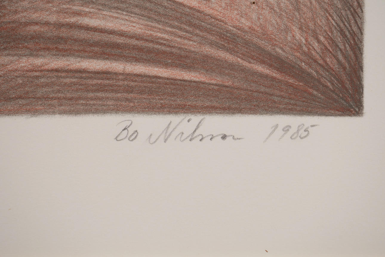 BO NILSSON. "Massan delar - Exalterad", färglitografi, signerad Bo ...