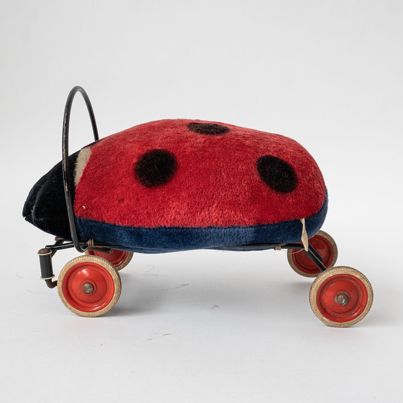 Steiff, ladybug on wheels / pull-along toy, fabric, metal, 1950s ...