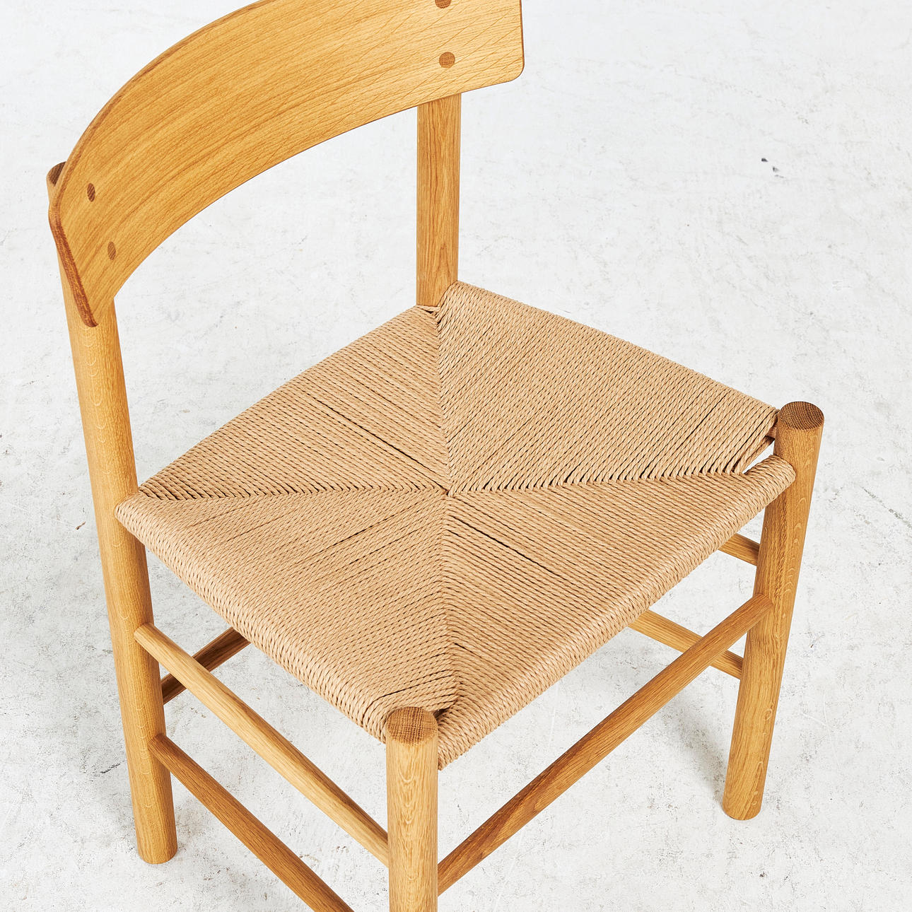 BÖRGE MOGENSEN, "J39", stol, samtida, vitoljad ek, naturflätad sits ...