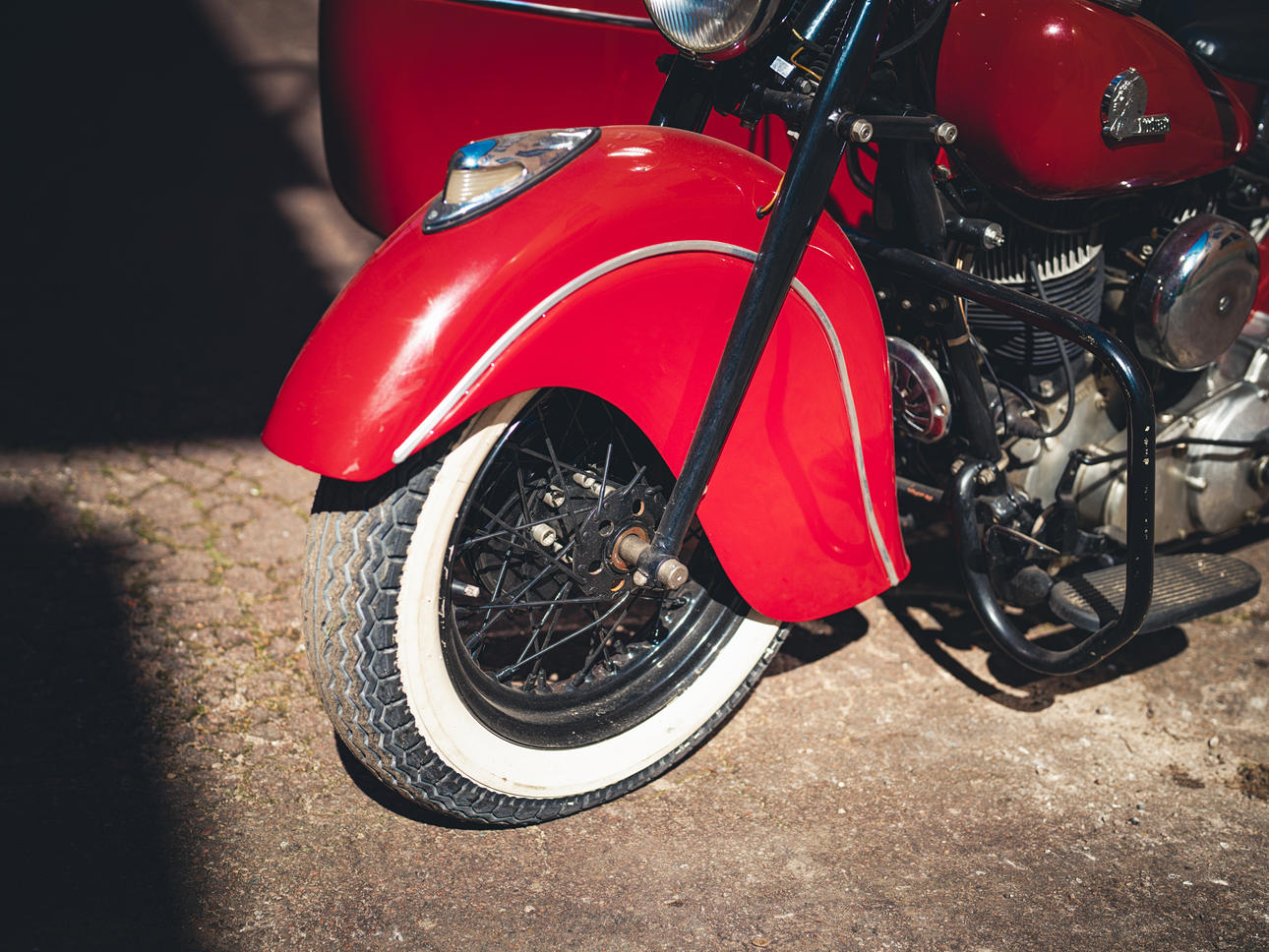 INDIAN, Chief Model 346 with Sidecar. Model year: registered as a 1947 ...