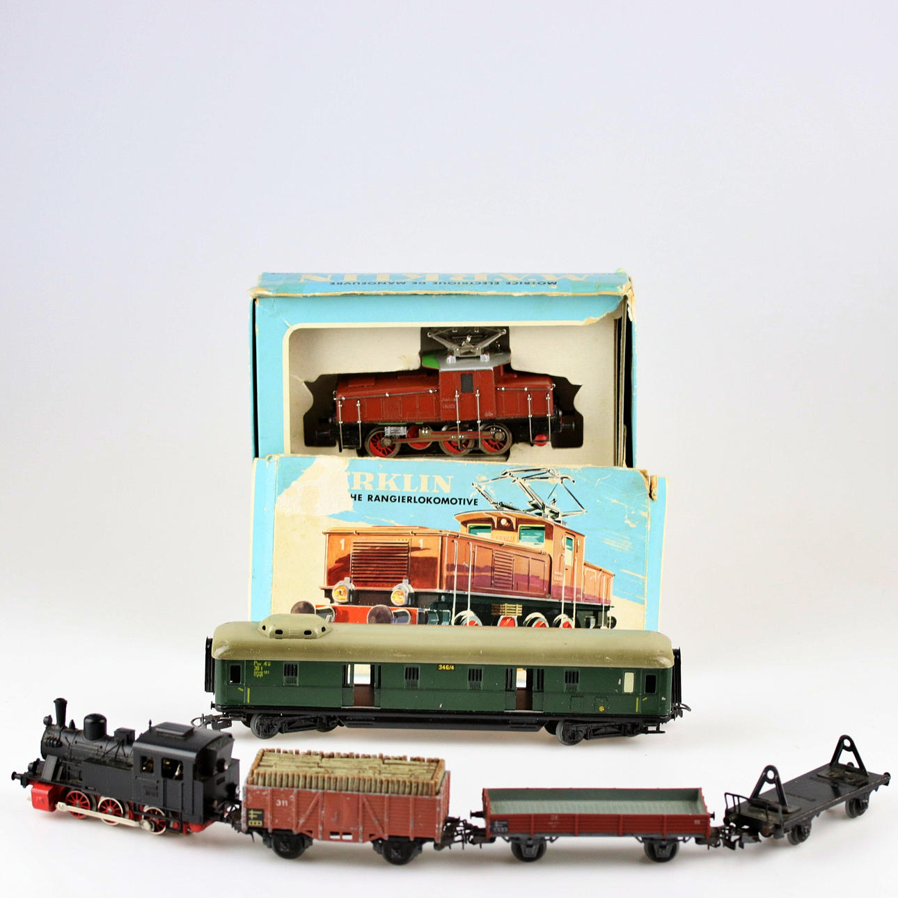 MÄRKLIN, lok och godsvagnar, 6 delar. Leksaker - Leksaker - Auctionet