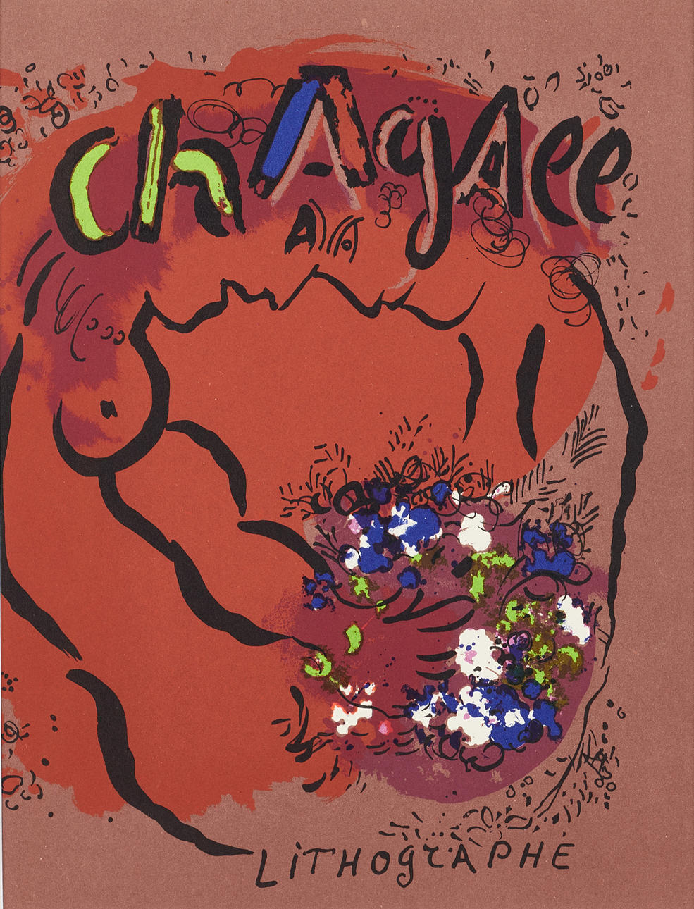 MARC CHAGALL, composition, color lithograph from 1960. Art - Engravings ...