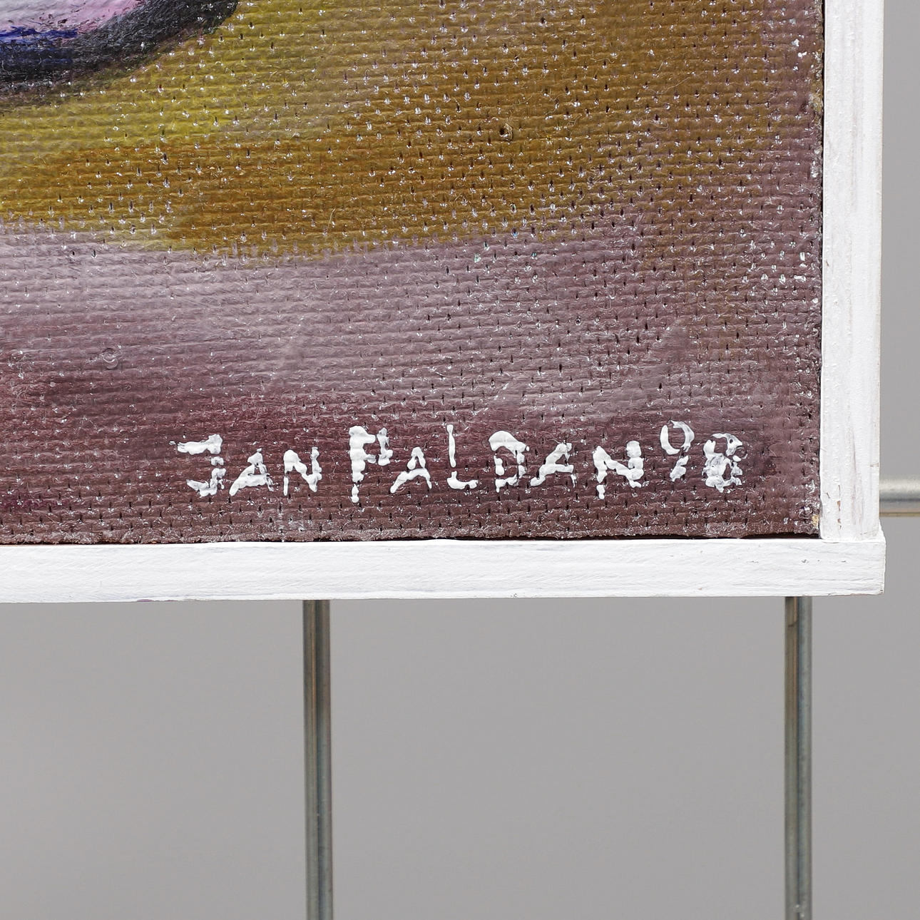 JAN PALDAN. "De dansende gamle mand", olja på pannå, signerad och ...