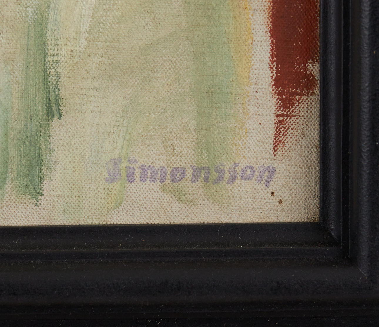 BIRGER SIMONSSON. "Flickhuvud", olja på duk, signerad Simonsson, intyg ...