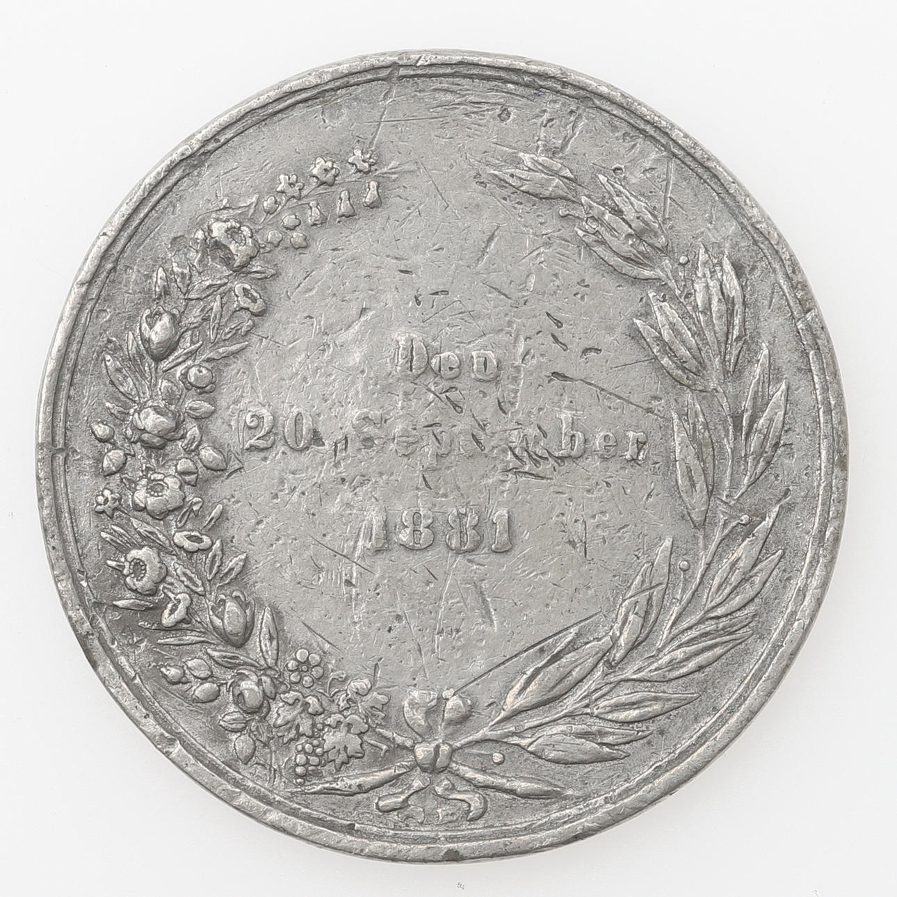 MEDALJ, tenn, "Kronprins Gustavs förmälning med Victoria av Baden 1881 ...