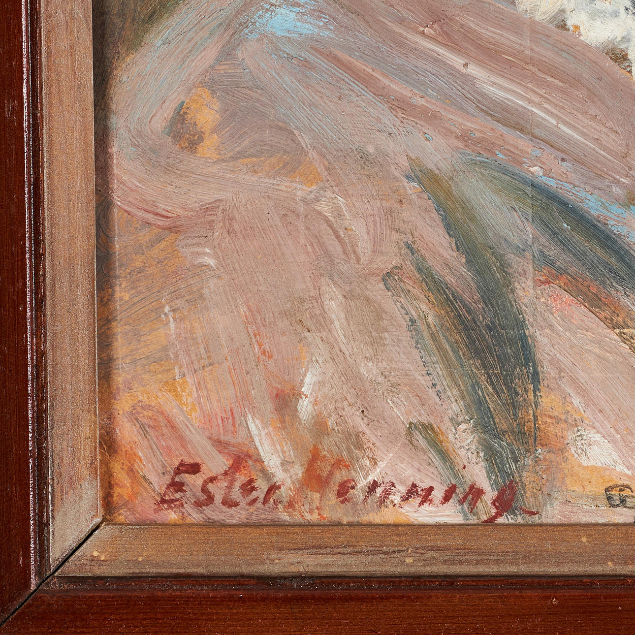 ESTER HENNING 1887-1985 Porträtt av kurator Janny-Lisa Clason signerad ...